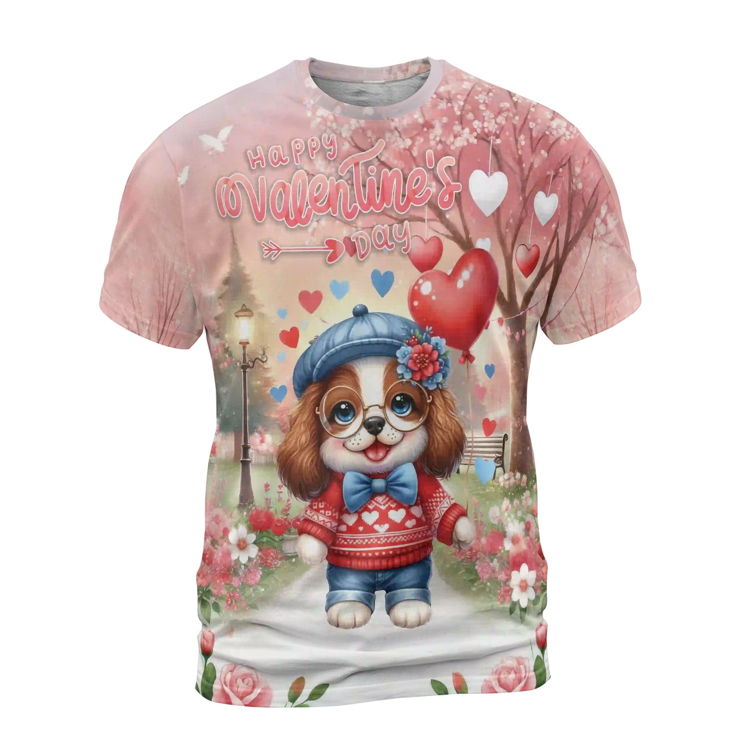 Happy Valentine’s Day Adorable English Springer Spaniel Puppy Holding ...