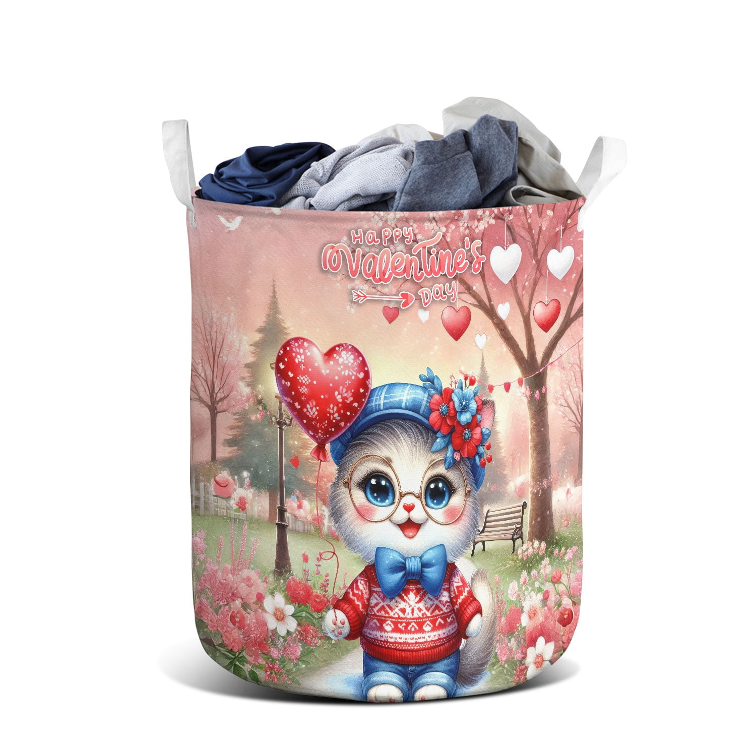 Happy Valentine’s Day Adorable Ragdoll Kitten Holding Heart Balloon ...
