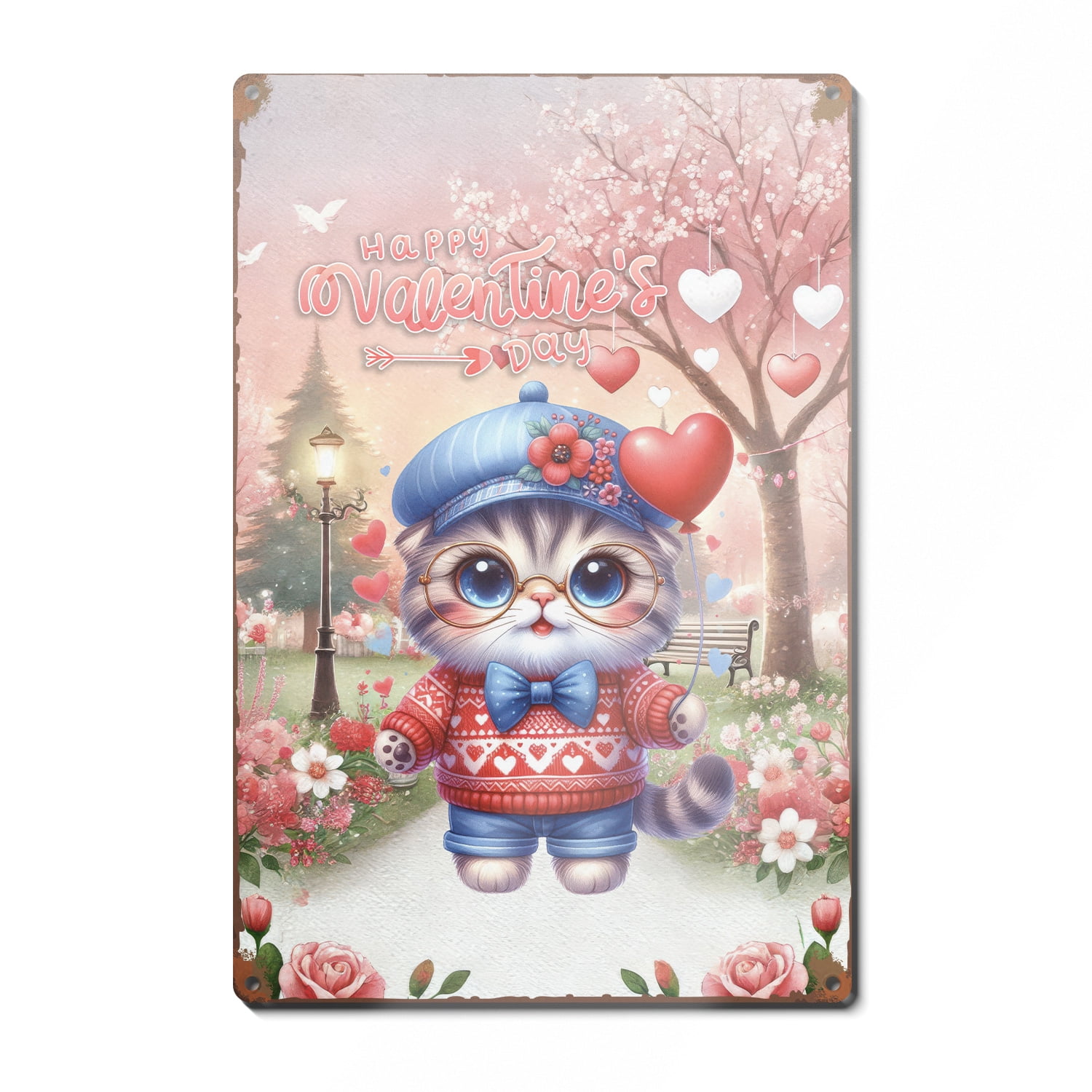 Happy Valentine’s Day Adorable Scottish Fold Kitten Holding Heart ...