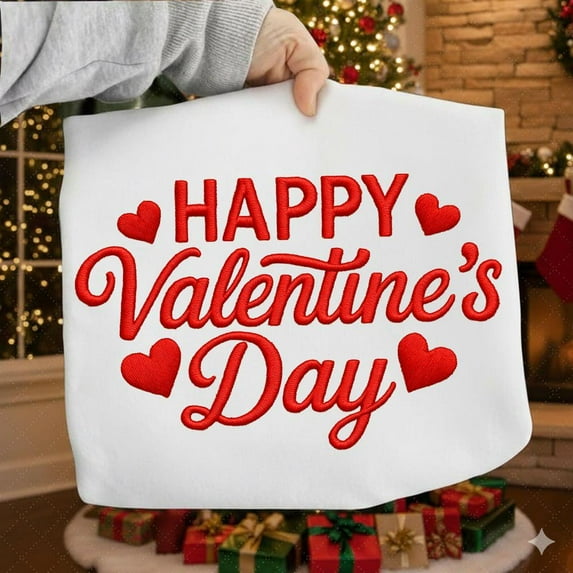 Happy Valentine’s Day Design, Pink Hearts XOXO Embroidery Patterns ...