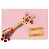 Happy Valentine's Day Door Mat Romantic Red Gold Champagne Red Love ...