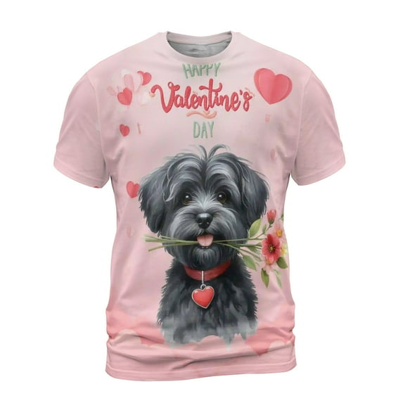 Happy Valentine's Day Havanese holding flowers All Over Print 3D Shirt ...