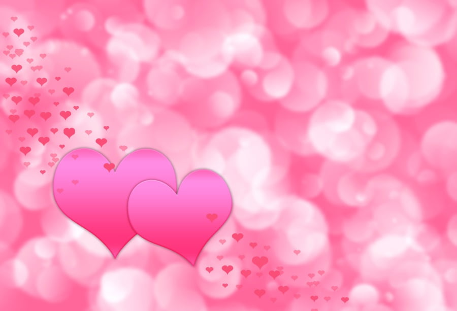 Happy Valentine's Day Love Heart Wooden Boards Wall Scene Photographic ...