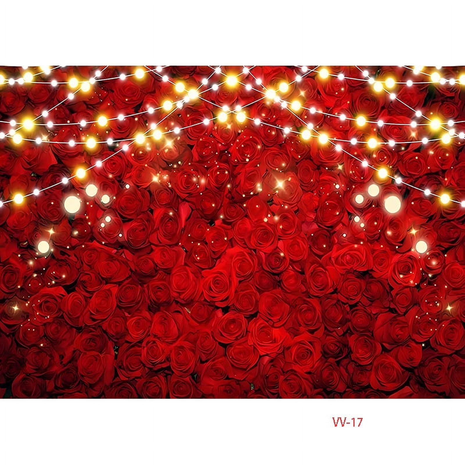 Happy Valentine's Day Photography Backdrops tic Flower Wall Roses ...