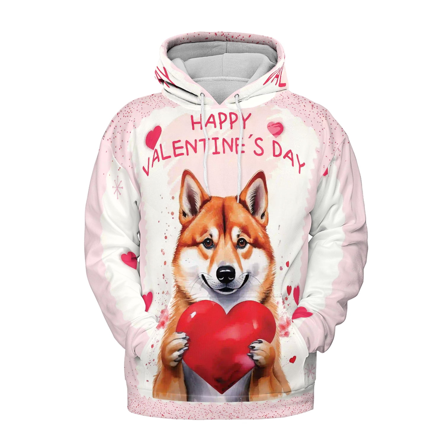 Happy Valentine's Day Shiba Inu Brings Love Heart All Over Print 3D ...