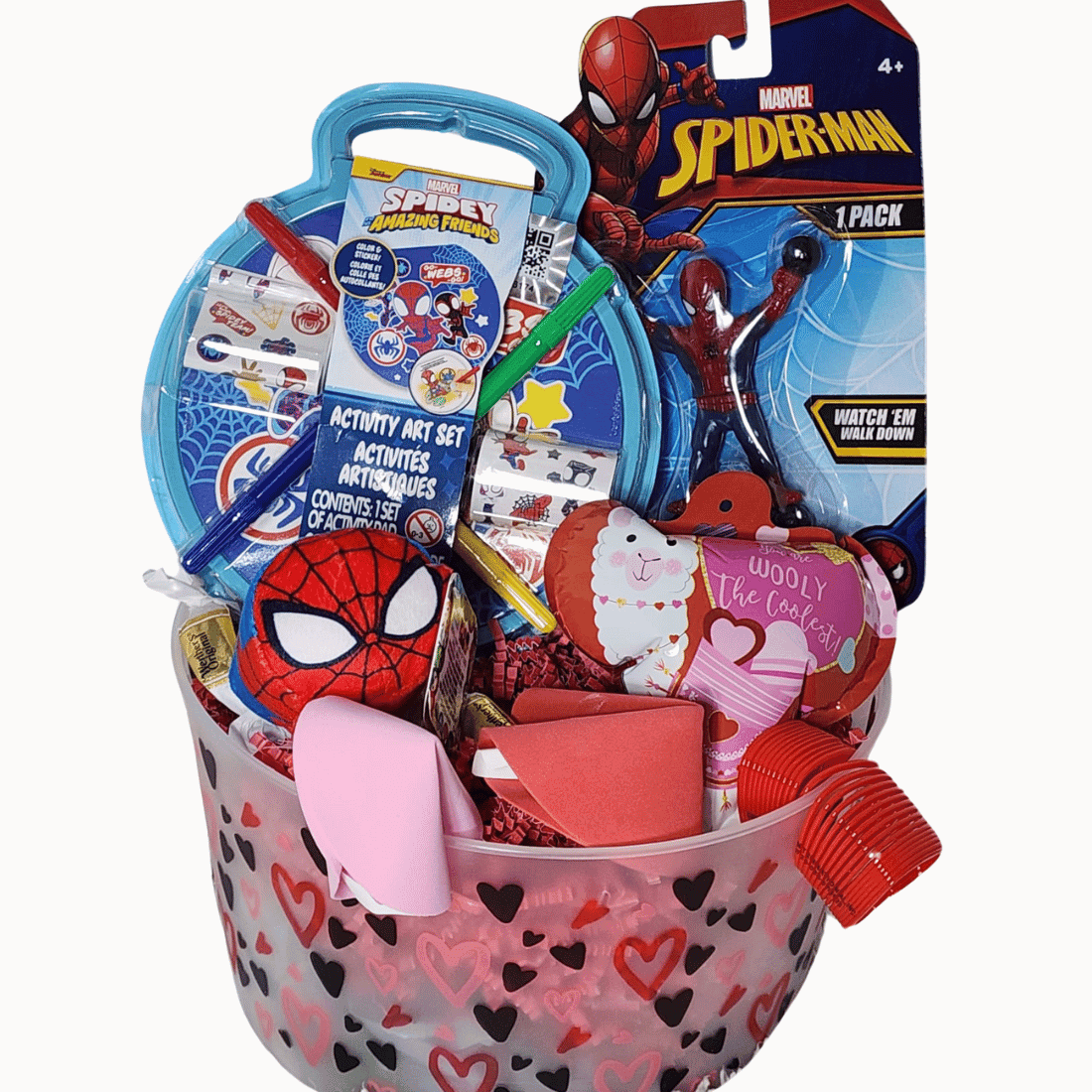 Happy Valentine's Day Spider Valentine Valentines Gift Basket Plush ...