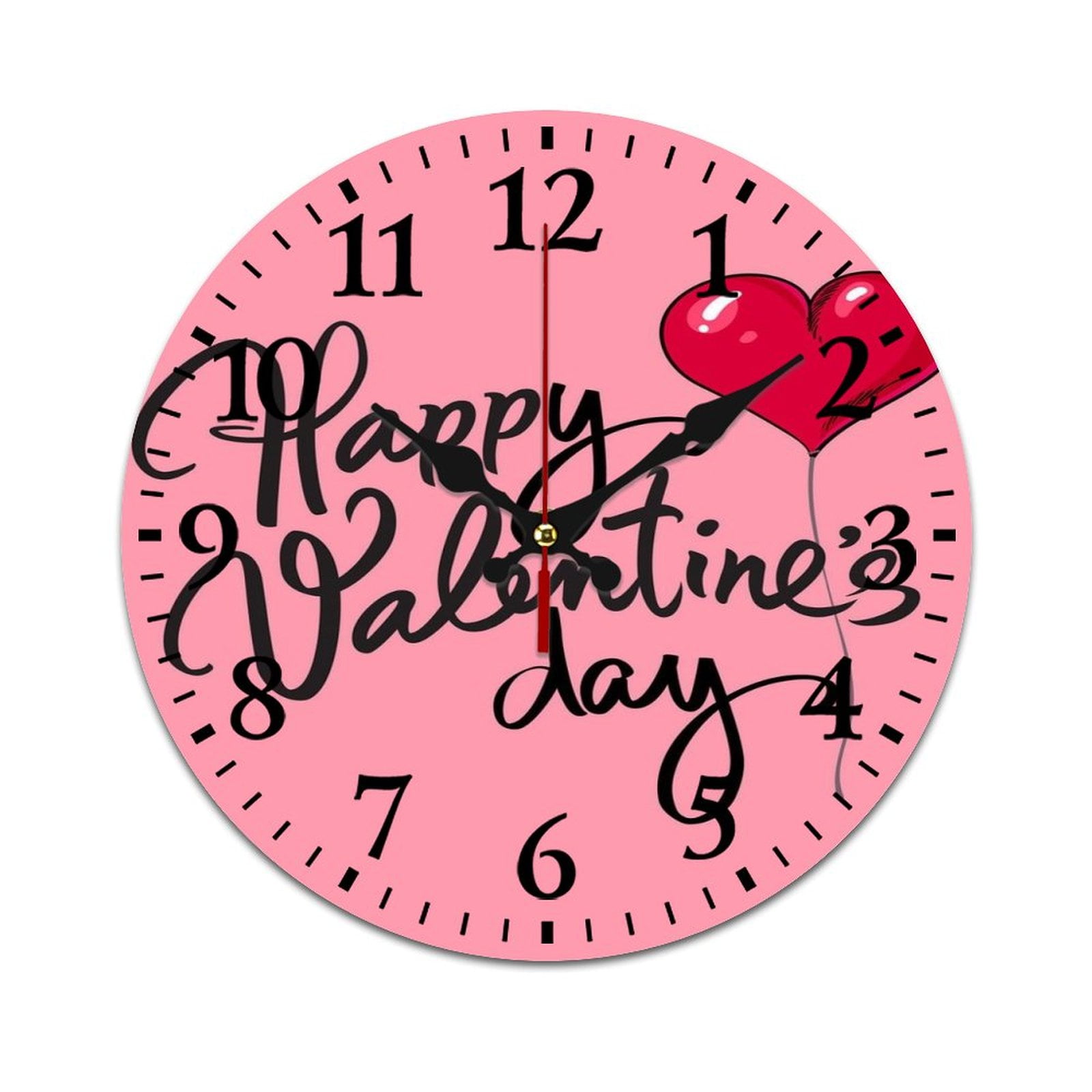 Happy Valentine's Day Wall Clock Modern Design Clocks Wall Hanging Home ...