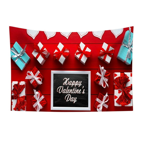 Happy Valentines Day Backdrop Red Romantic Love Hearts Valentines Day ...