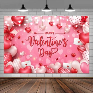 5 x 3 ft Valentine's Day Party Background Red Rose Garden Wall Red Rose ...