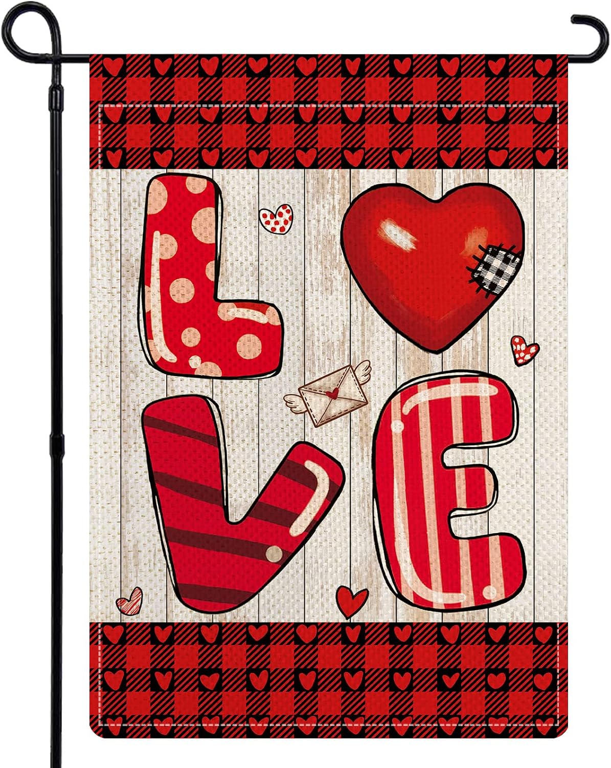 Happy Valentines Day Garden Flag, Vertical Double Sided Anniversary ...