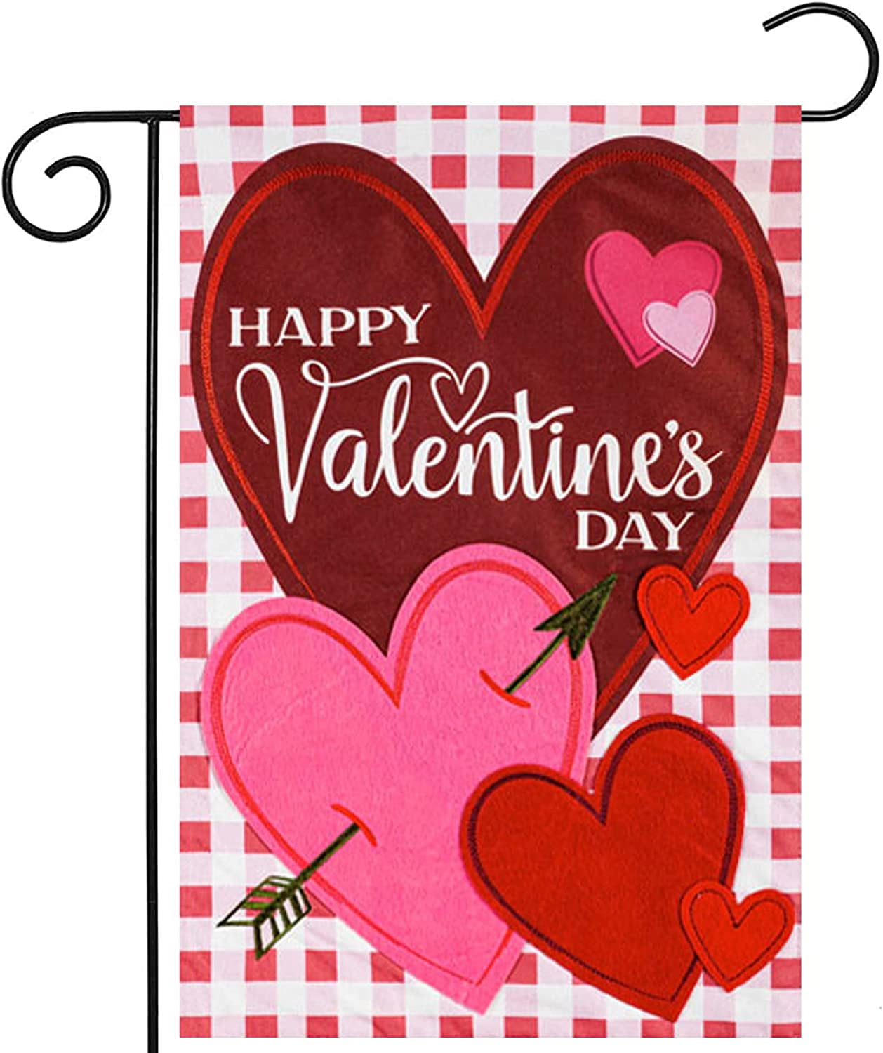 Happy Valentines Day Garden Flags 12x28 inch Double Sided,Small Yard ...