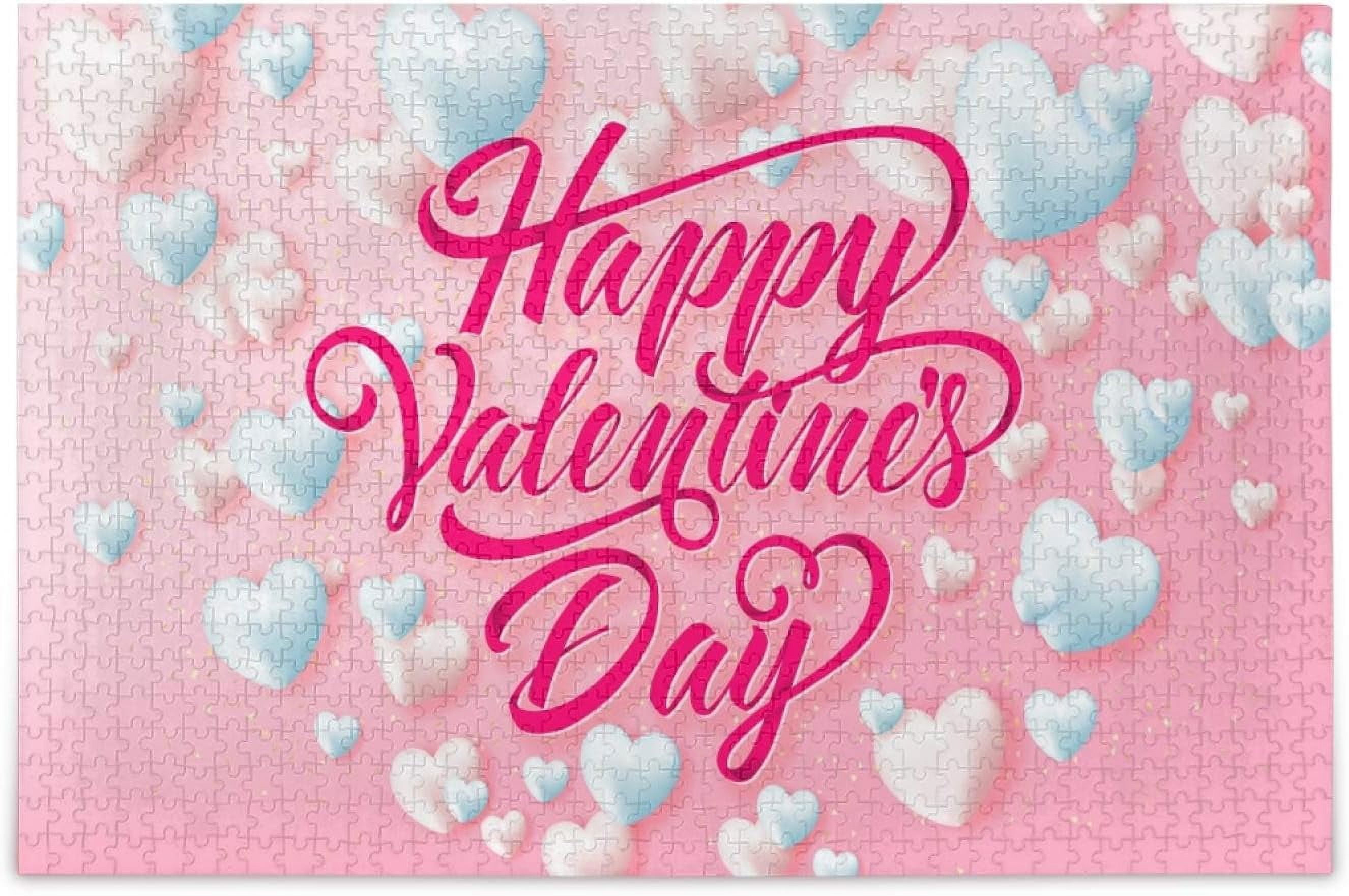 Happy Valentines Day Heart Puzzle for Adults 1000 Piece Puzzles Game ...