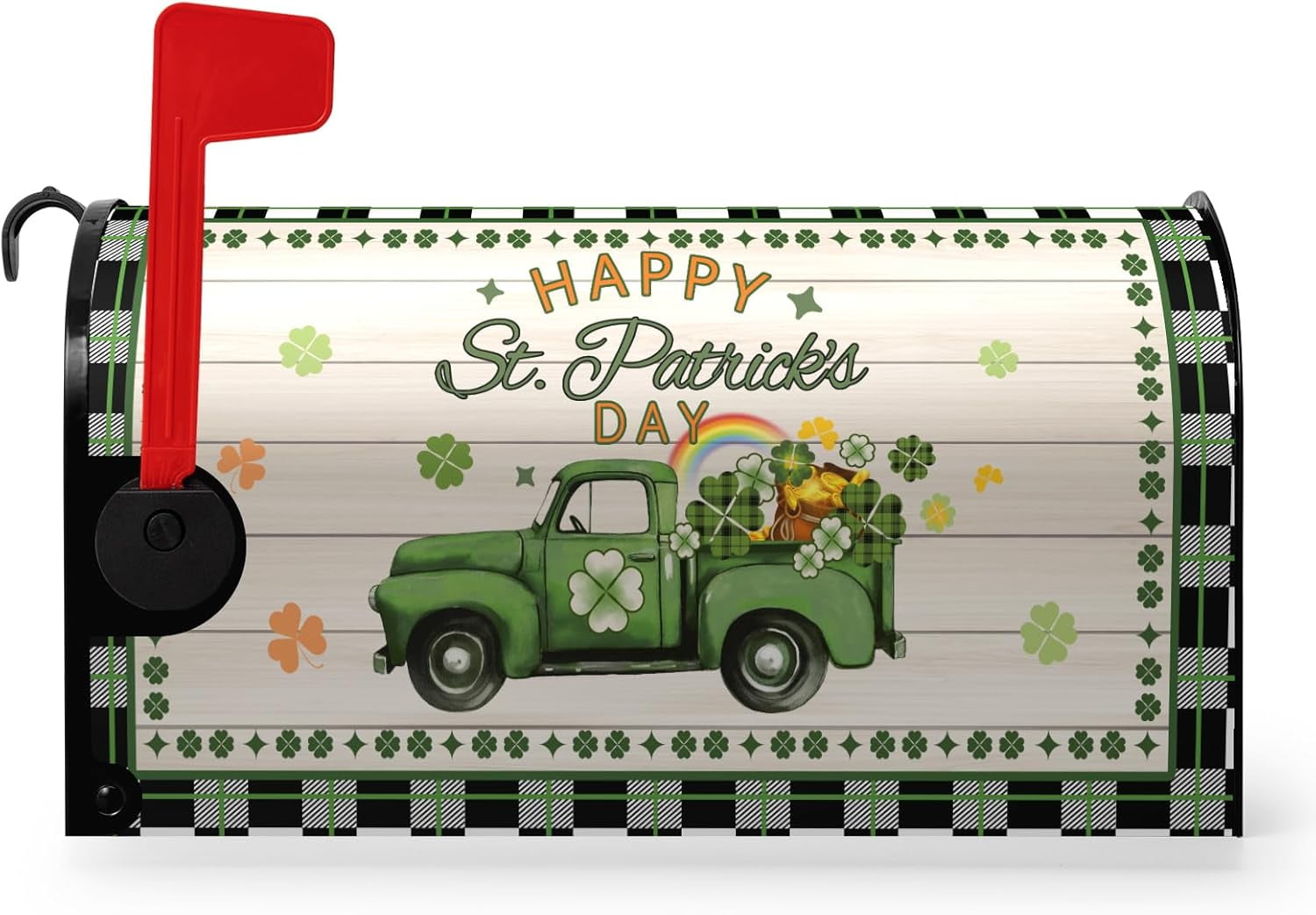 Happy Valentines Day Mailbox Cover Romantic Bear Red Love Heart Mailbox ...