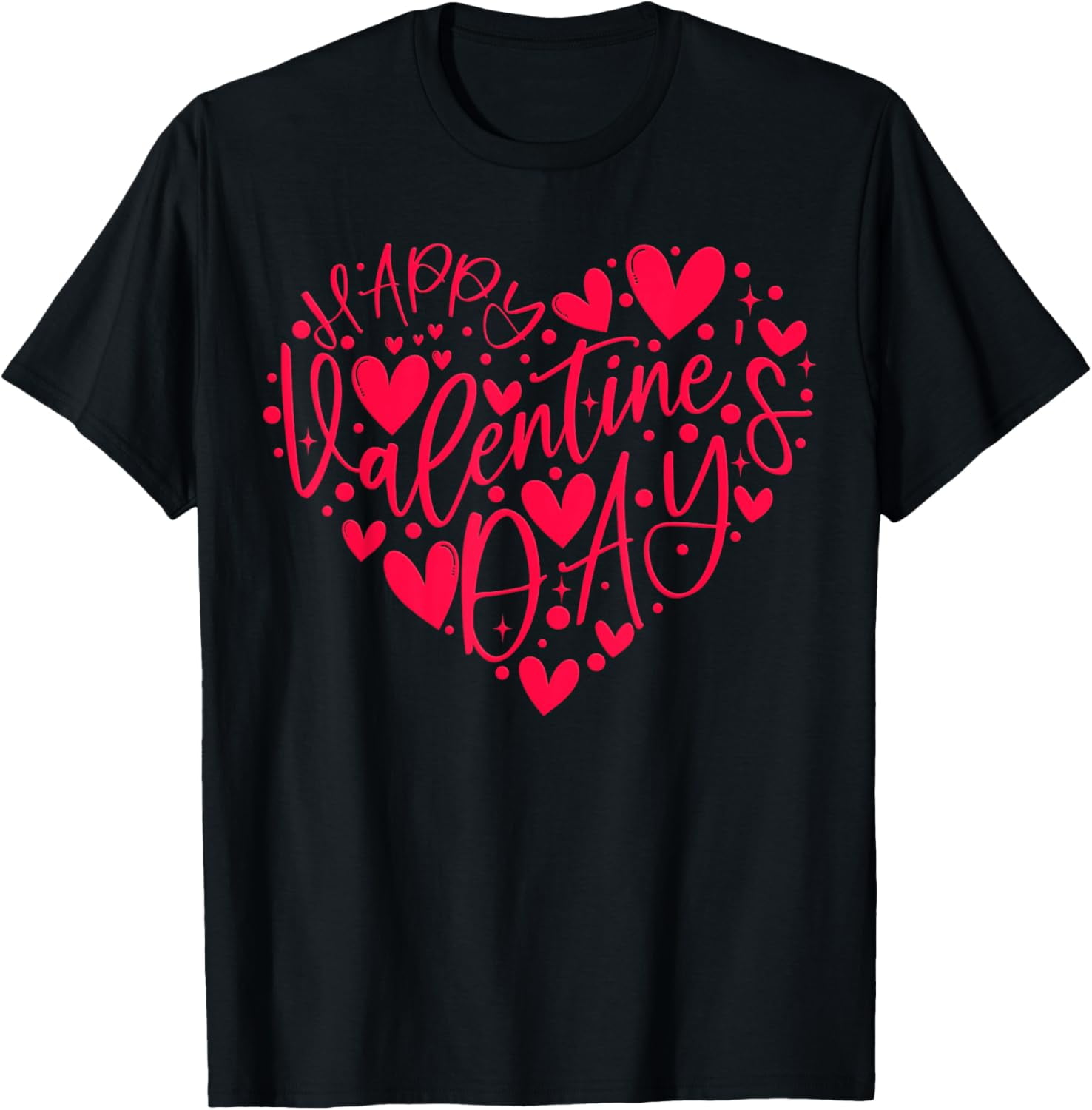 Happy Valentines Day Shirts Valentine Love Heart Printed T-Shirt - Walmart.com