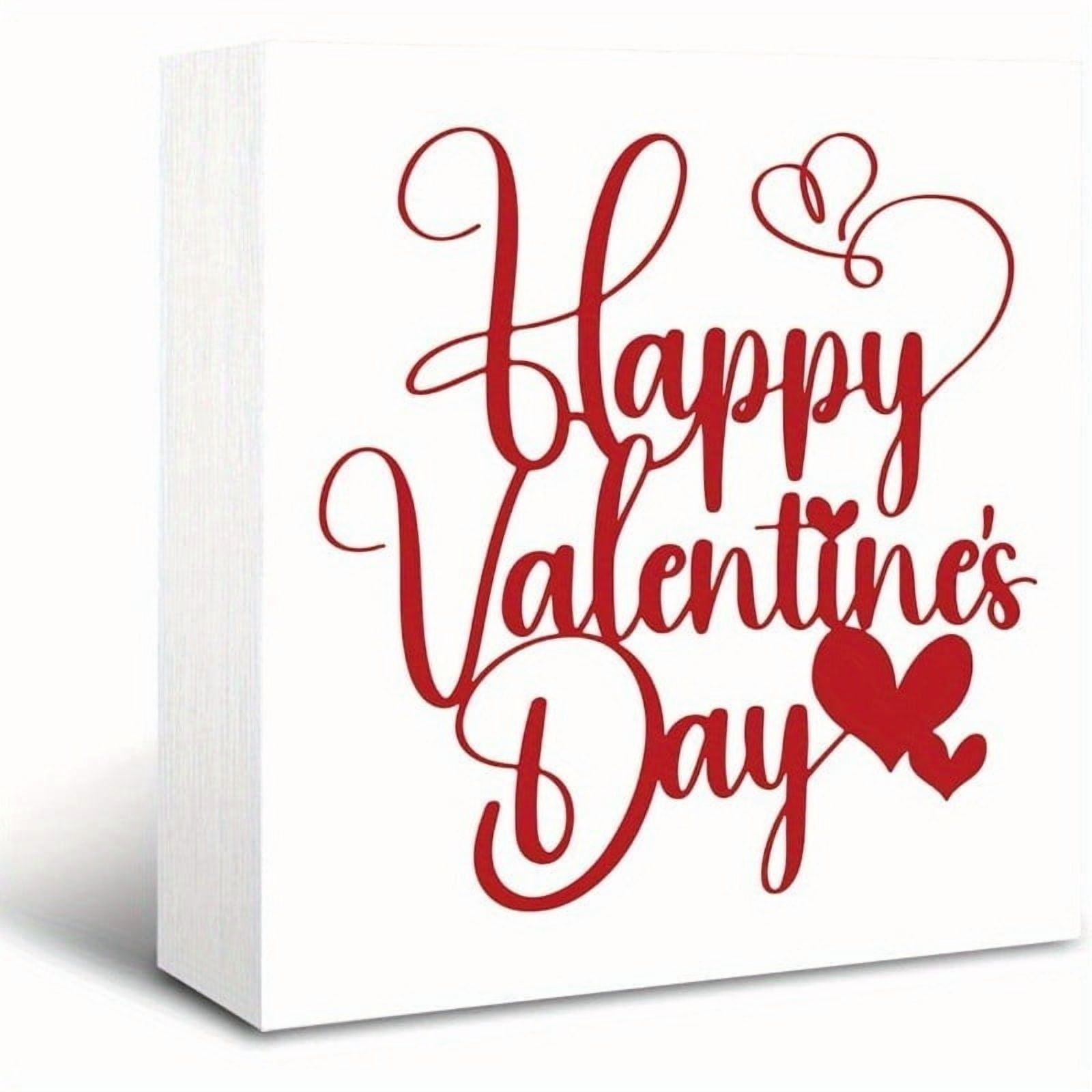 Happy Valentines Day Sign, Red Valentine's Day Decor, Valentine's Heart ...