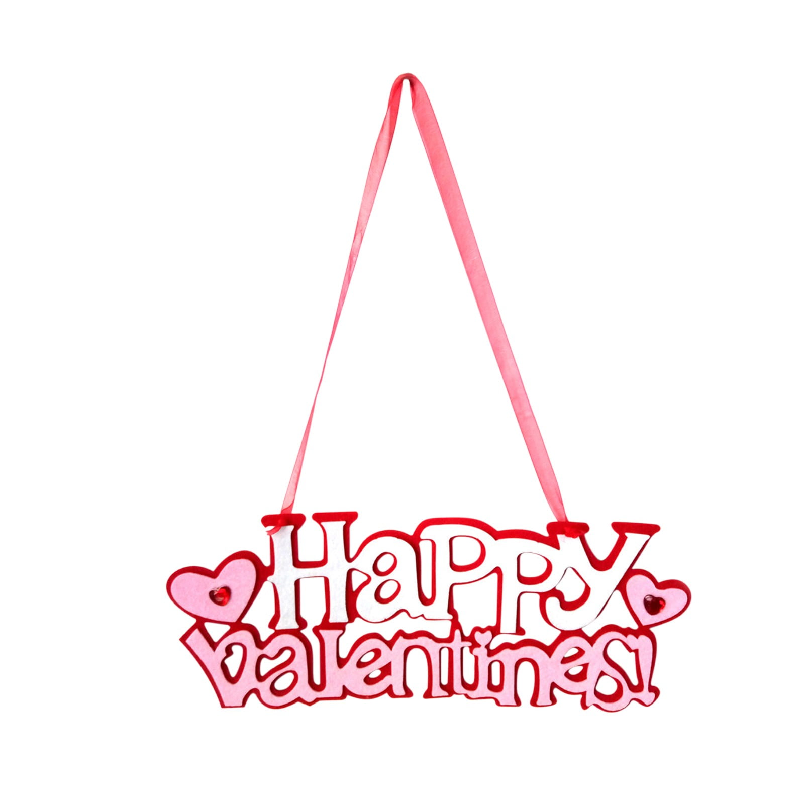 Happy Valentines Non Woven Hanging Sign 14 inch Hollow Letter Fabric ...