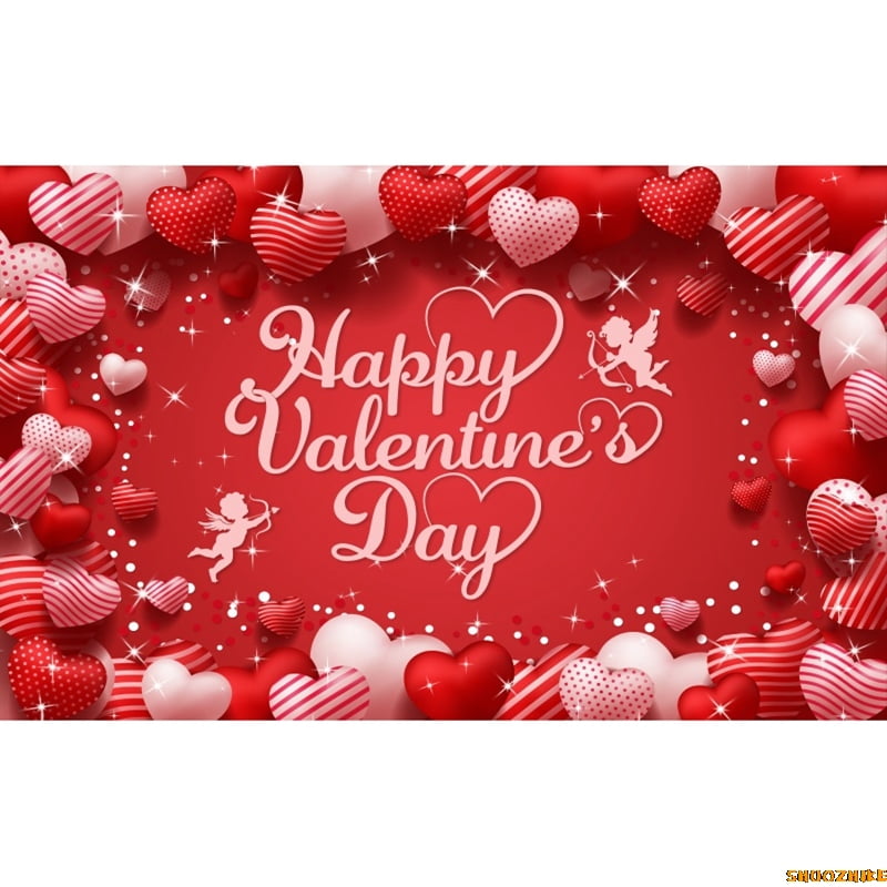 Happy Valtine's Day Theme Photography Background Red Rose Love Heart ...