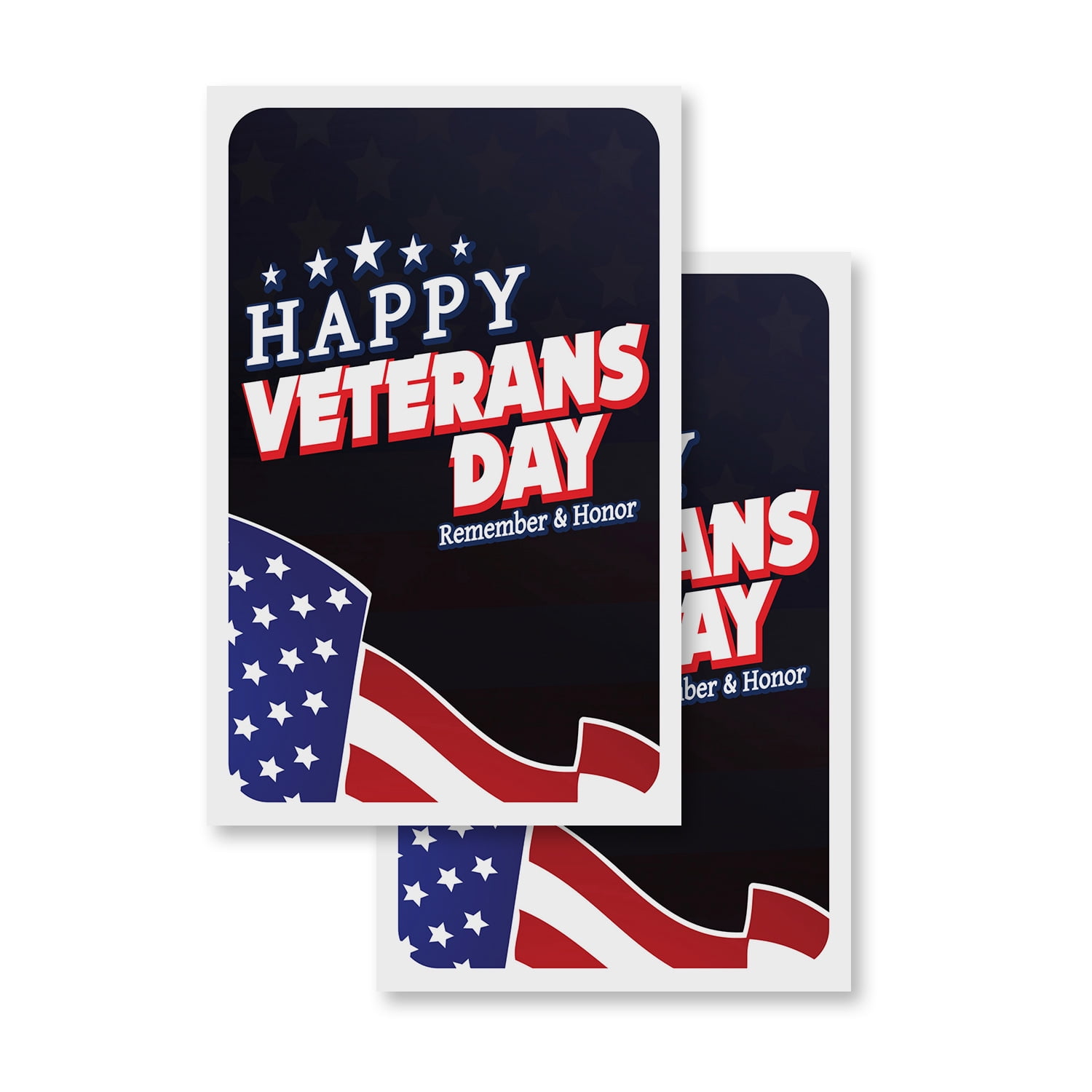 Happy Veterans Day (2-PACK) 24" x 36" Vinyl Decals | Sign Insert Peel ...