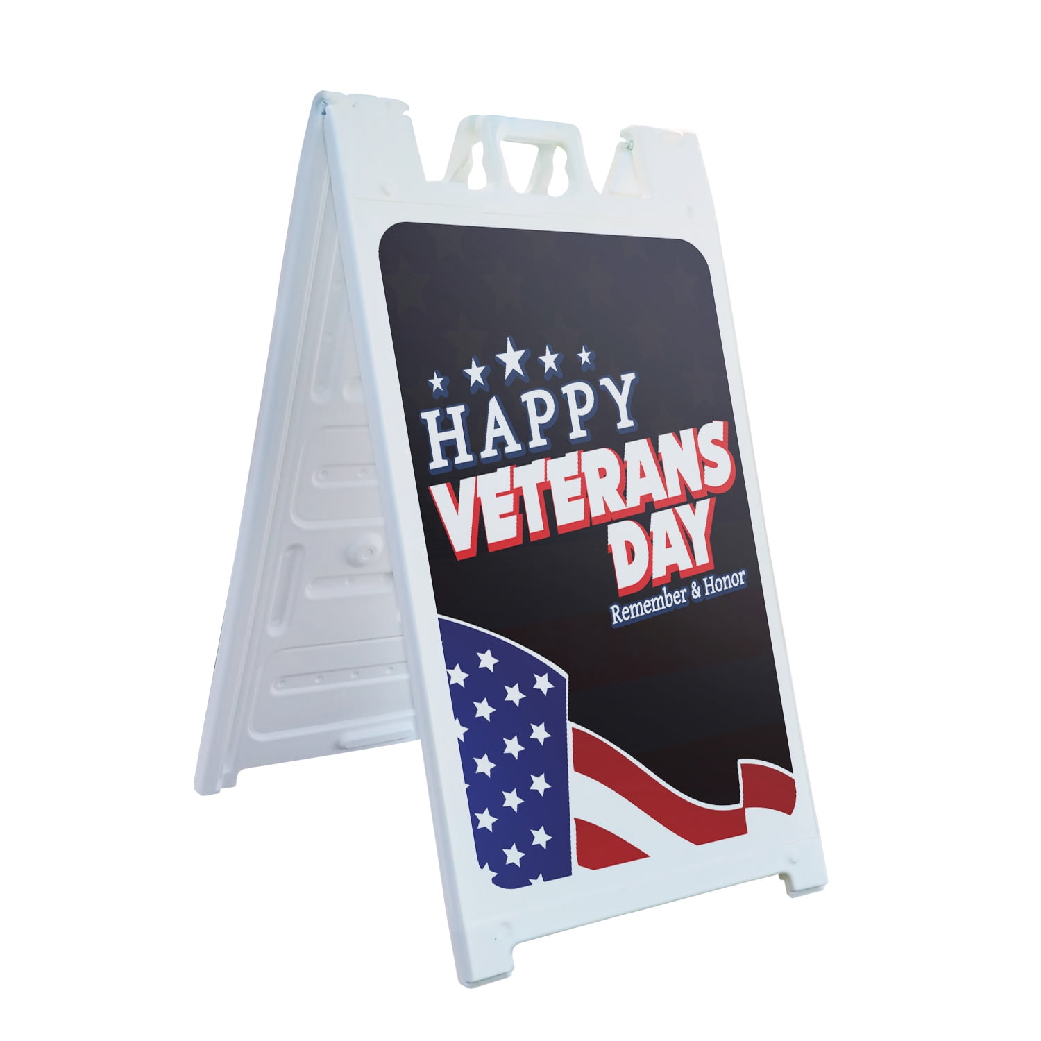 Happy Veterans Day 24" x 36" Double Sided A-Frame Sidewalk Sign ...
