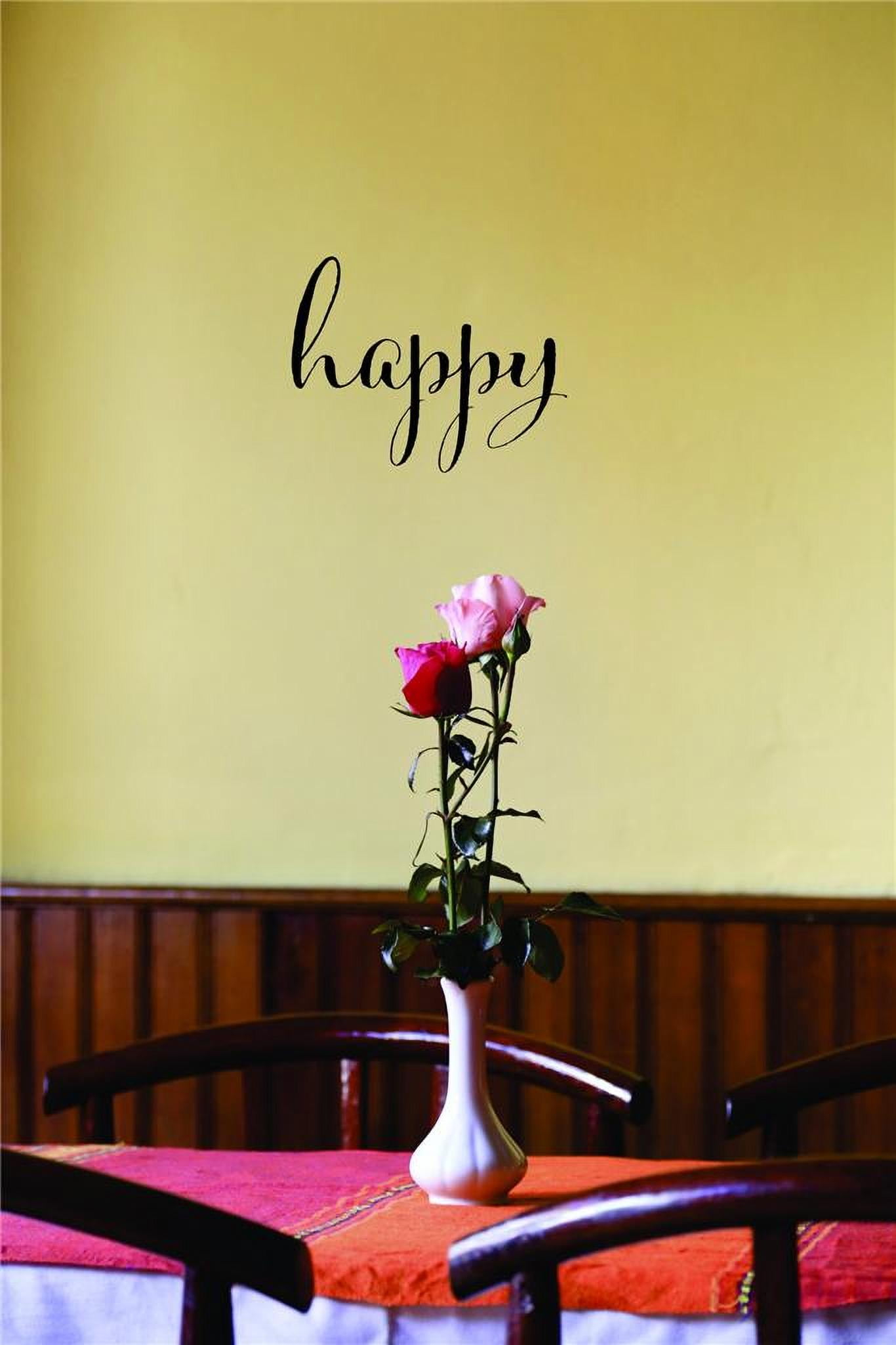 Happy Vinyl Wall Decal for Home - Spirit Motivation Dream Love Life ...