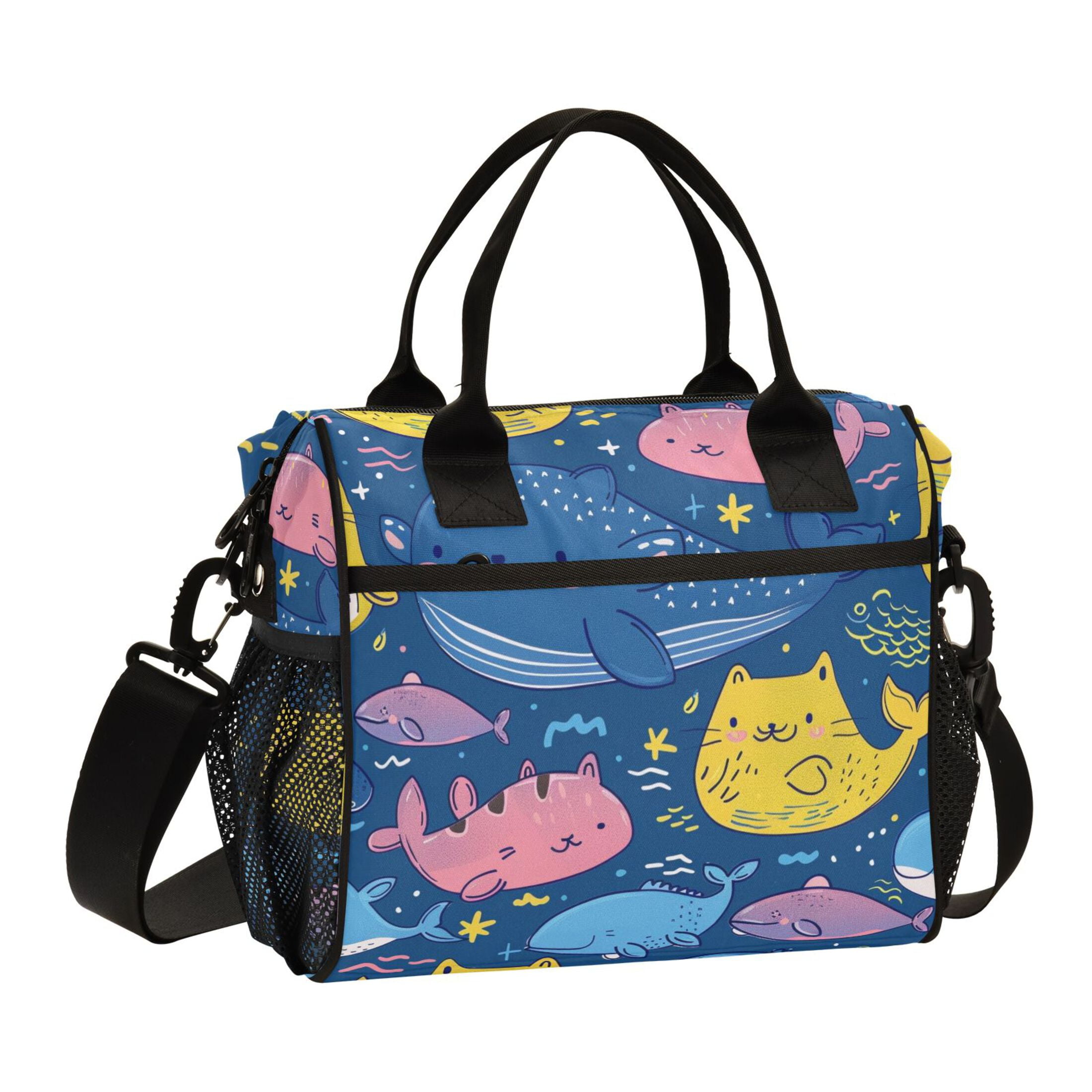 Happy Whale Fish Lunch Bag Insulated Lunch Box Leakproof Reusable ...