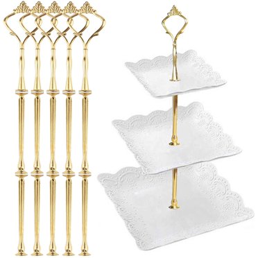 YOYTOO 2Pcs 3 Tier Cake Display Stand Holder Dessert Fruit Serving ...