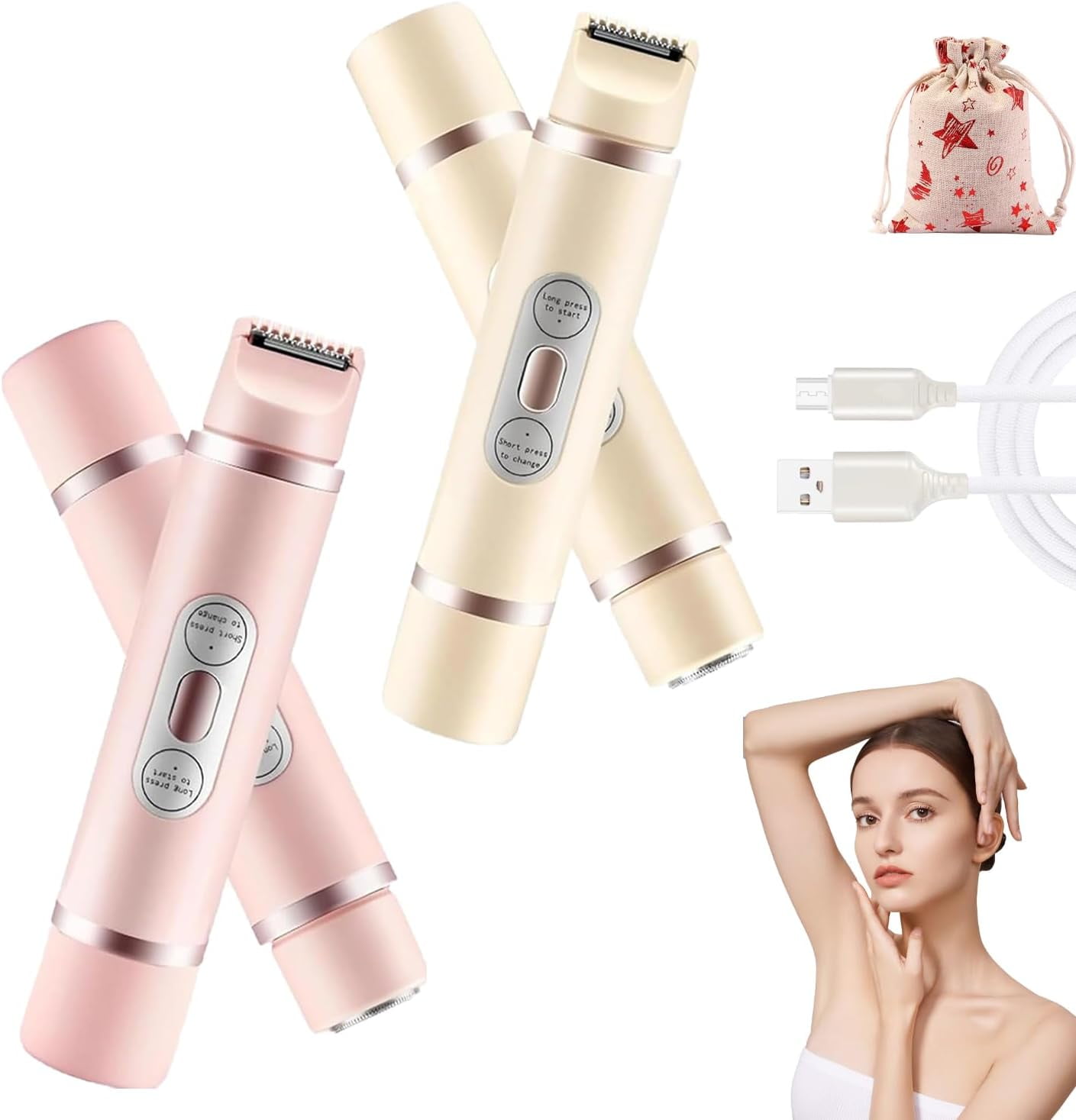 The Happy Wind Lady Shaver,Thehappywind Razor,Whimsyard Shaver for Women,2025 New 2-in-1 ...