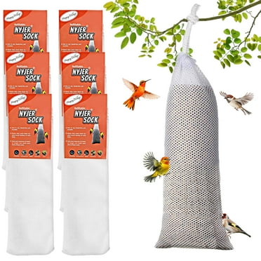 Pacific Bird Nyjer Seed Feeder Finch Thistle Sock White Yellow 2-piece ...
