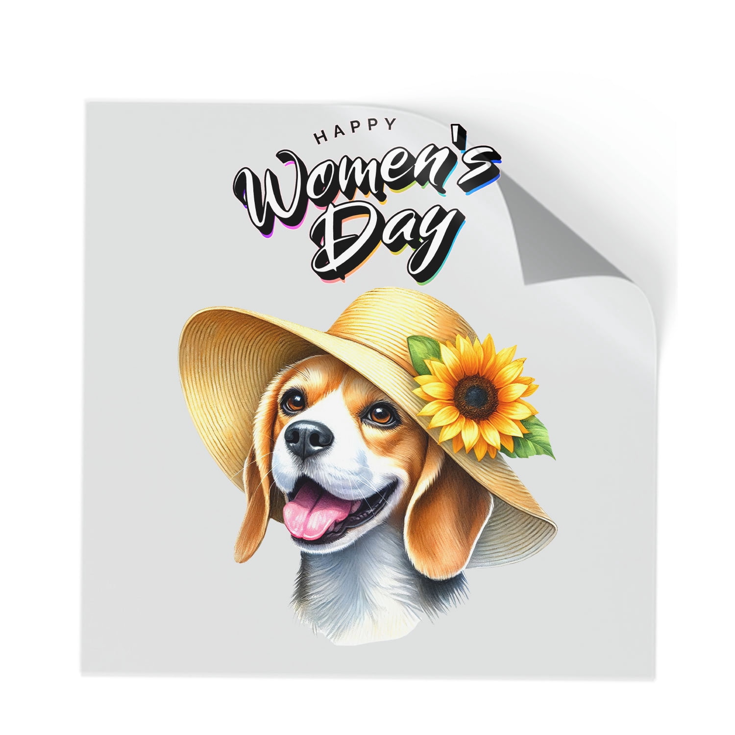 Happy Women's Day Beagle Sunflower Vintage Proud Mom Cutout Transfer ...