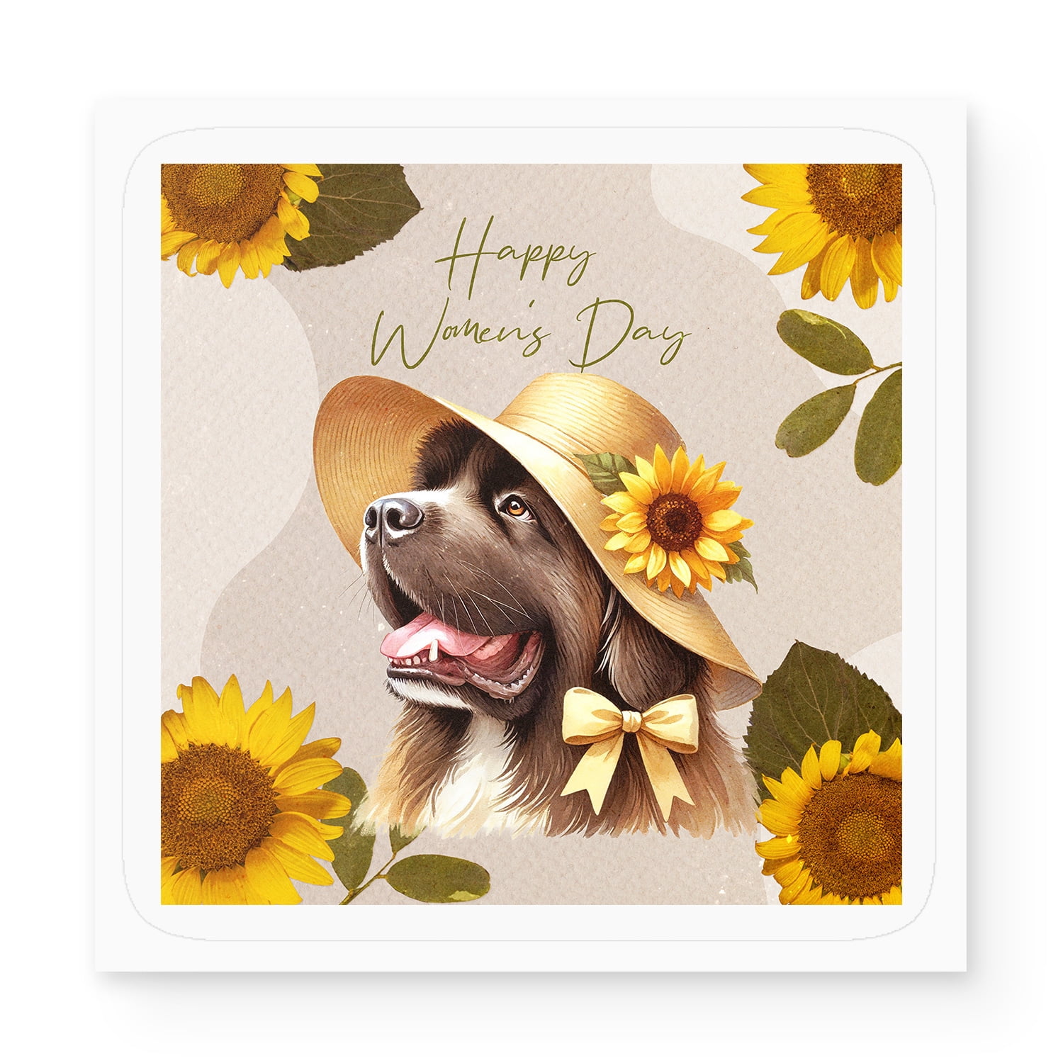 Happy Women's Day Newfoundland Sunflower Vintage Proud Mom Vinyl ...