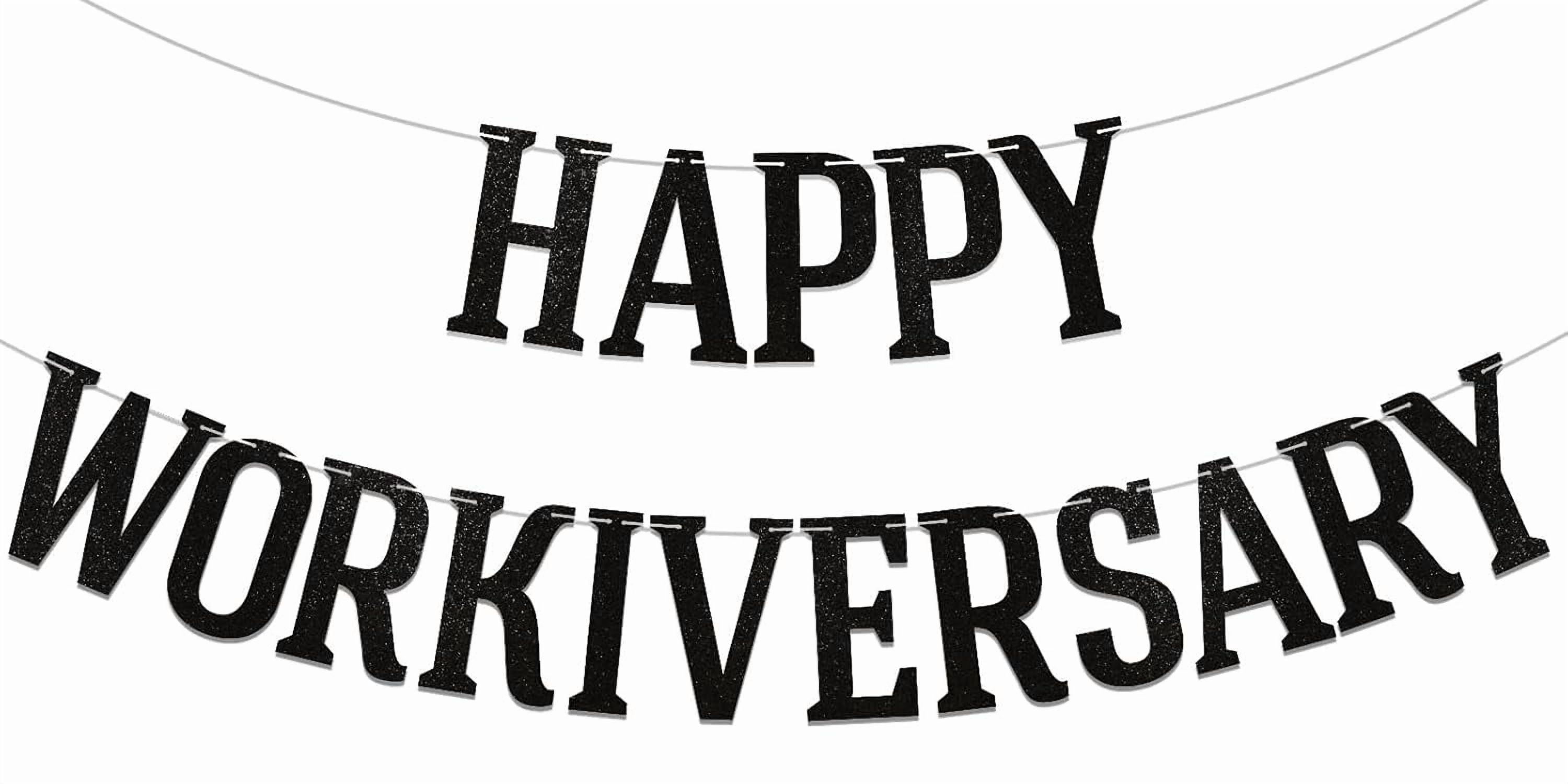 Happy Workiversary Banner, Work Anniversary Decorations, Work Party ...