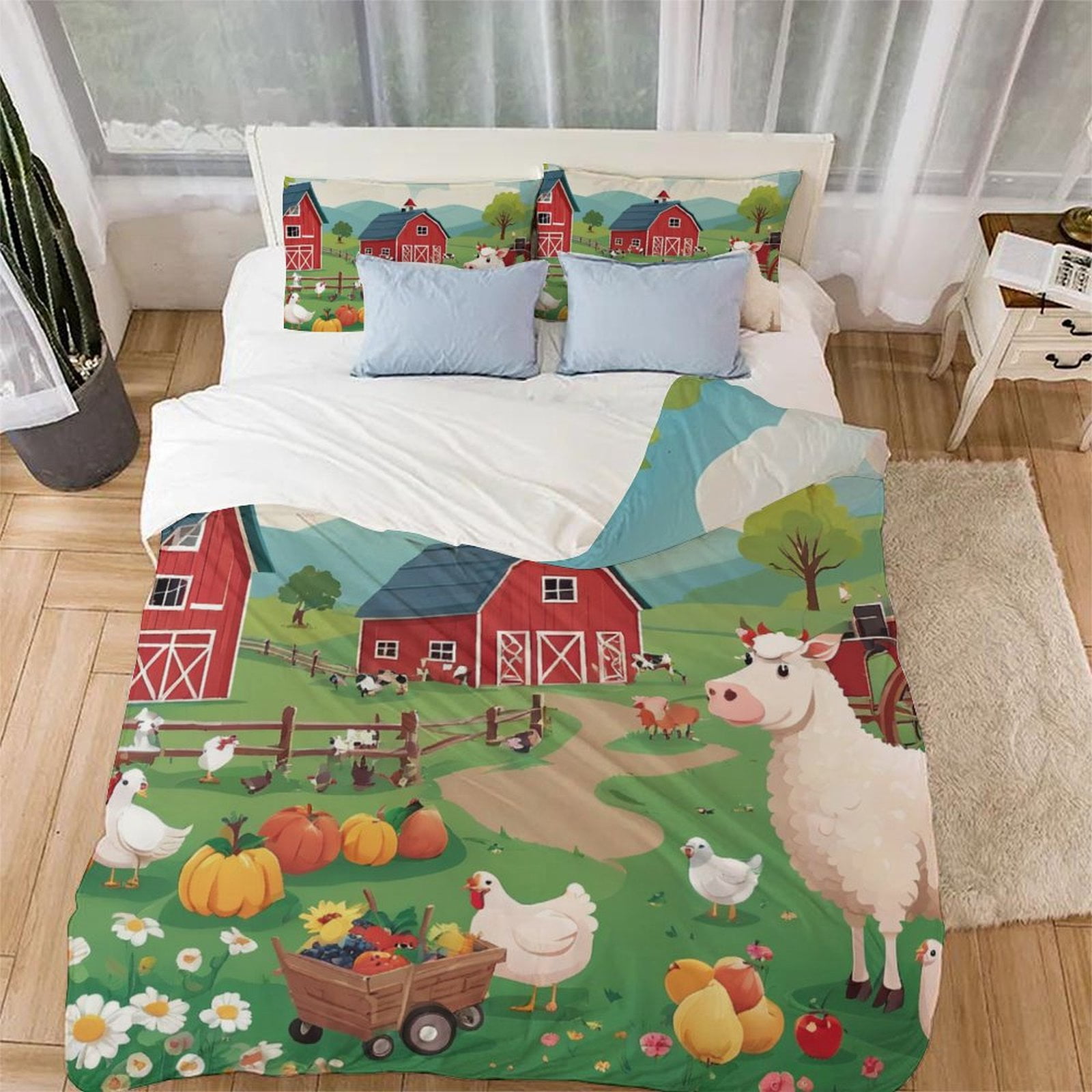 Happy animal farm Bedding Set 3D Printed Comforter Covers Duvet Cover ...