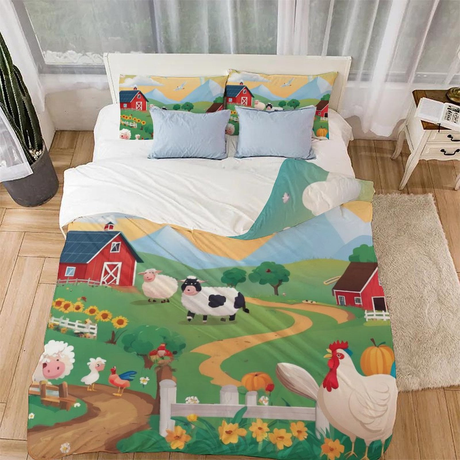 Happy animal farm Bedding Set Quilt Cover 3D Printed Comforter Covers ...