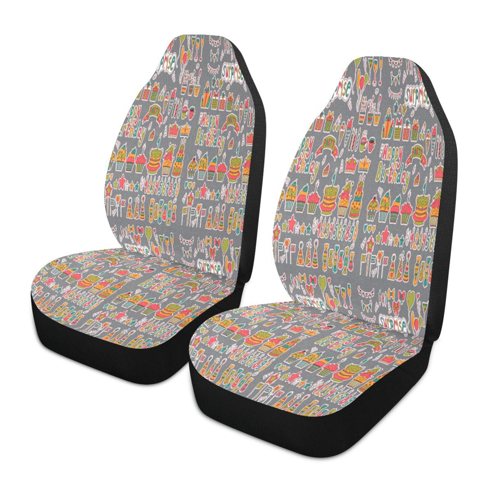 Happy birthday surprise partyCar Seat Covers Set of for 2 Front Seats,Auto Accessories ...