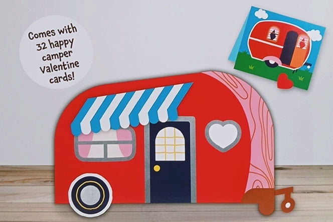Happy Camper Camping Mailbox Decorating Kit with Valentine Cards ...