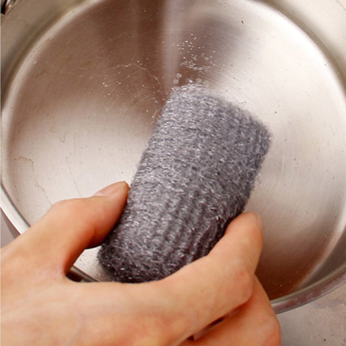 Happy date 12Pcs/Set Stainless Steel Sponges, Scrubbing Scouring Pad ...