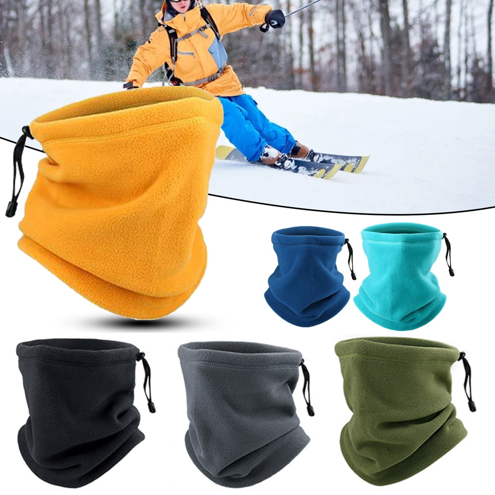 Happy date Drawstring Warm Winter Fleece Neck Gaiter Double Layer Neck ...