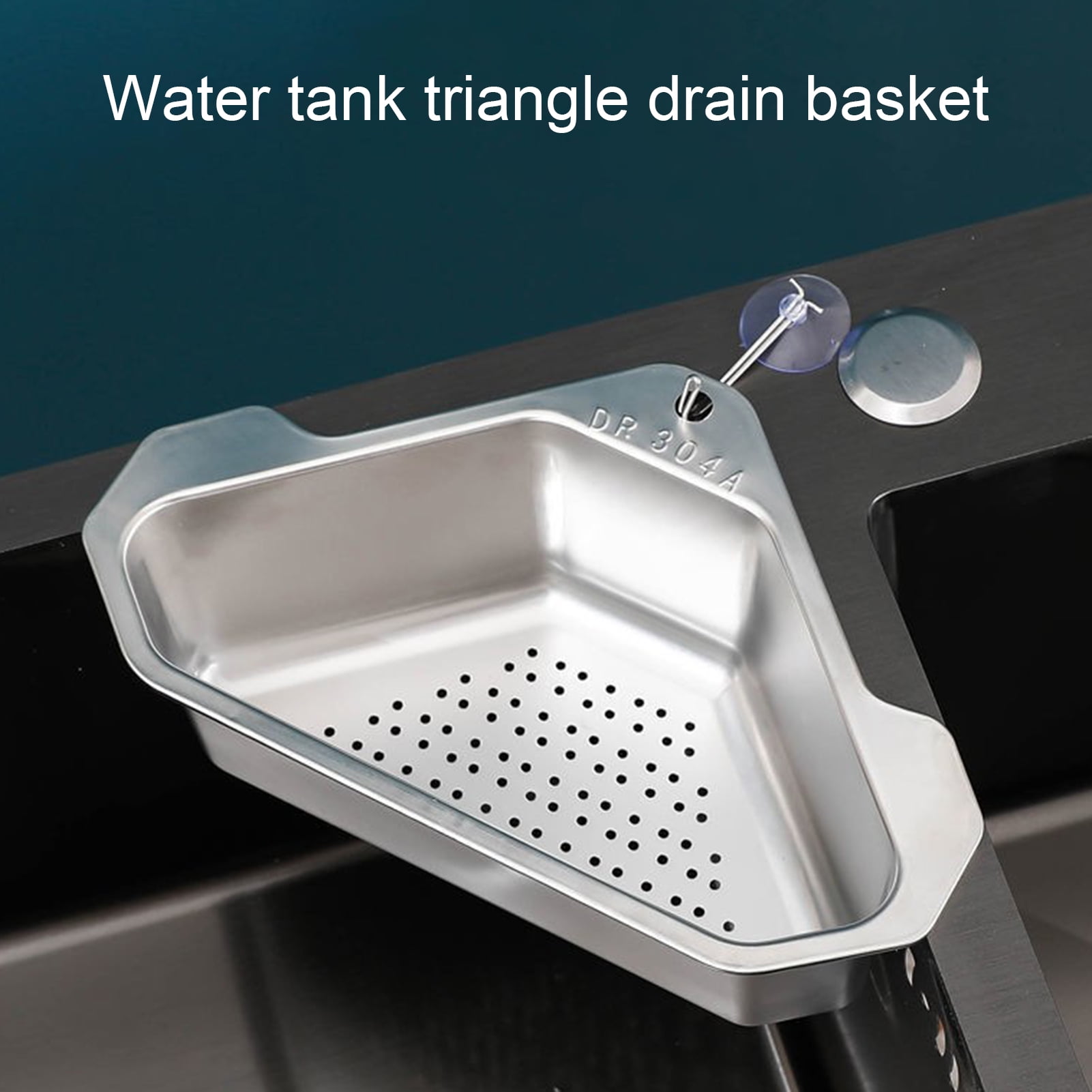 Happy date Sink Strainer Basket Triangular Sink Drain Shelf Sink ...