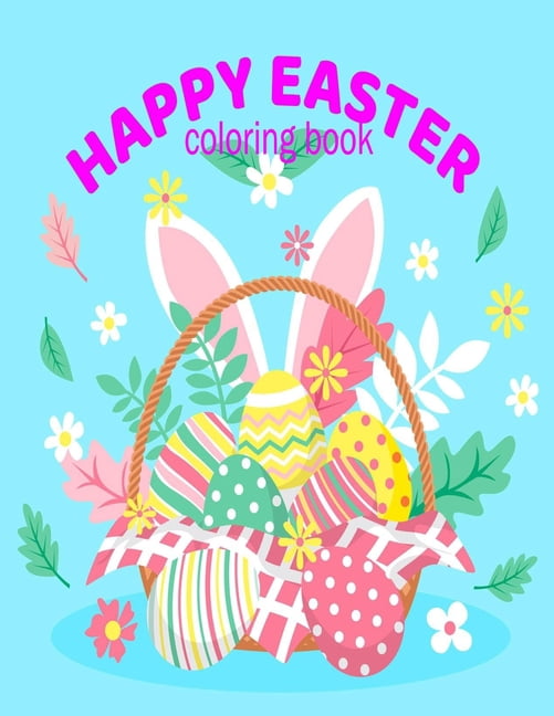 Happy easter coloring book: happy easter coloring book for adults ...