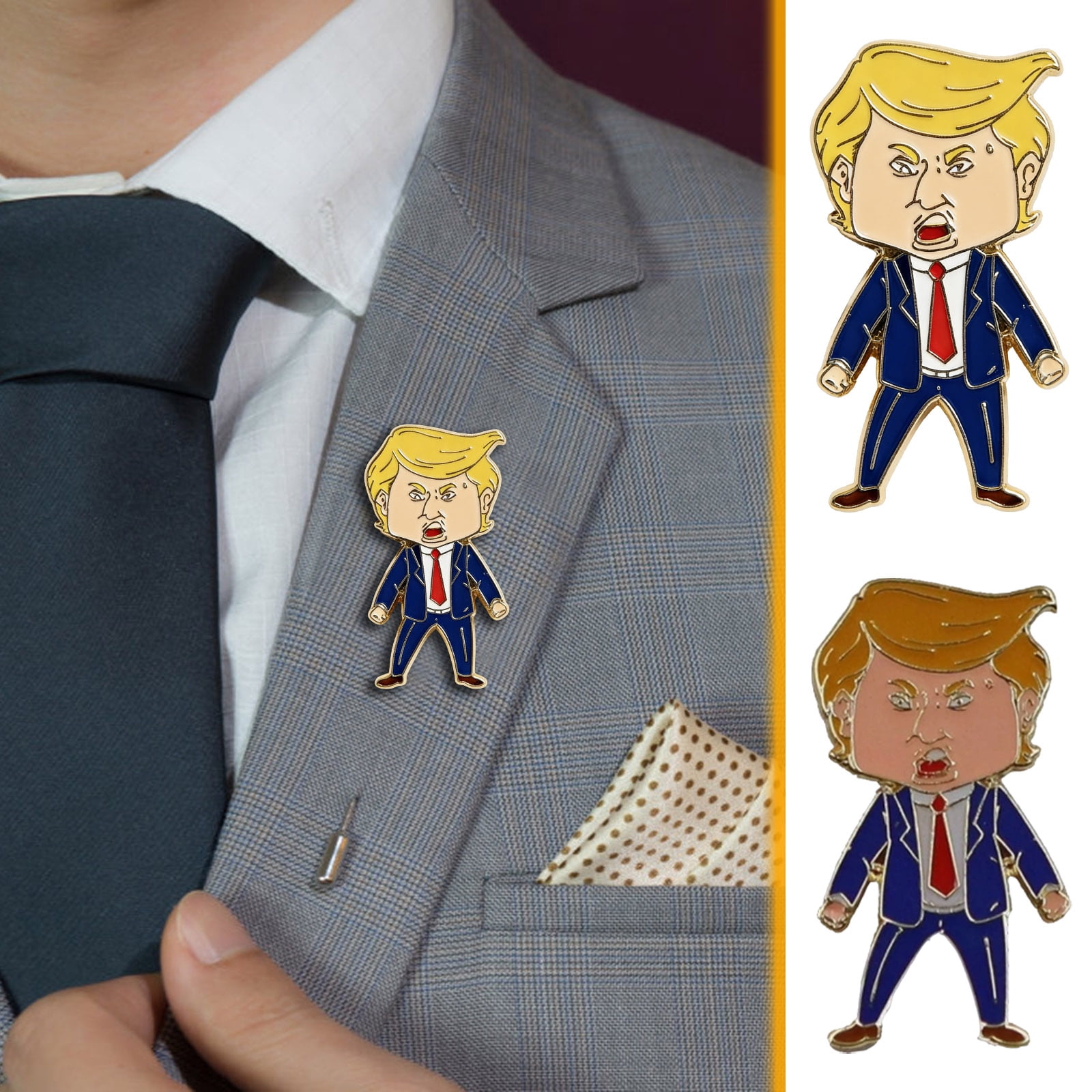 Happy face-Trump,Funny Brooch Valentines Day Gifts for Valentines Day ...