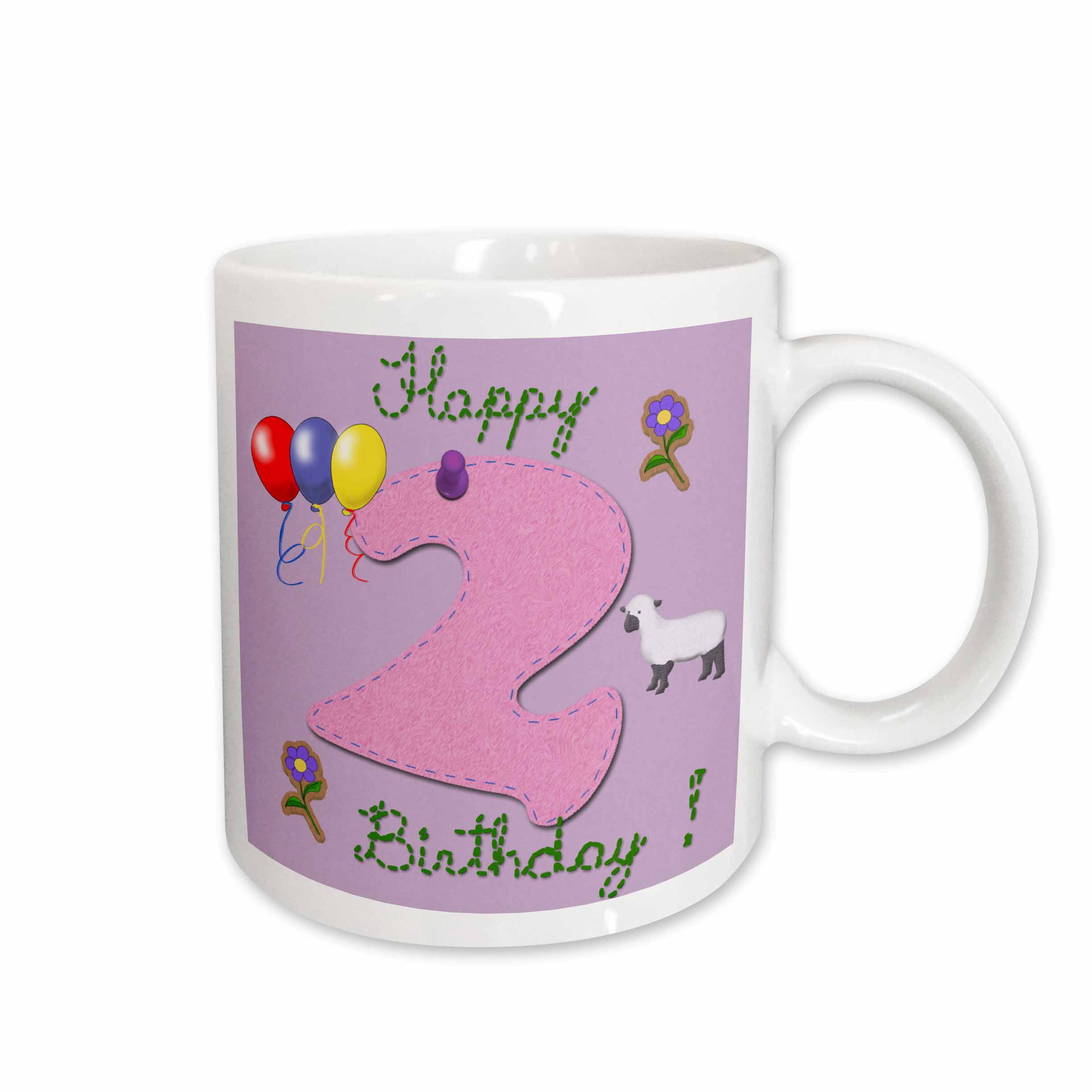 Happy Second Birthday Digital Scrapbook Design For Girls With A Pink
