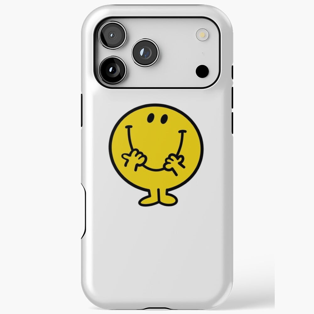 Happy smiley face bold bright emoji style iPhone Case 17 to 11 Pro Max ...