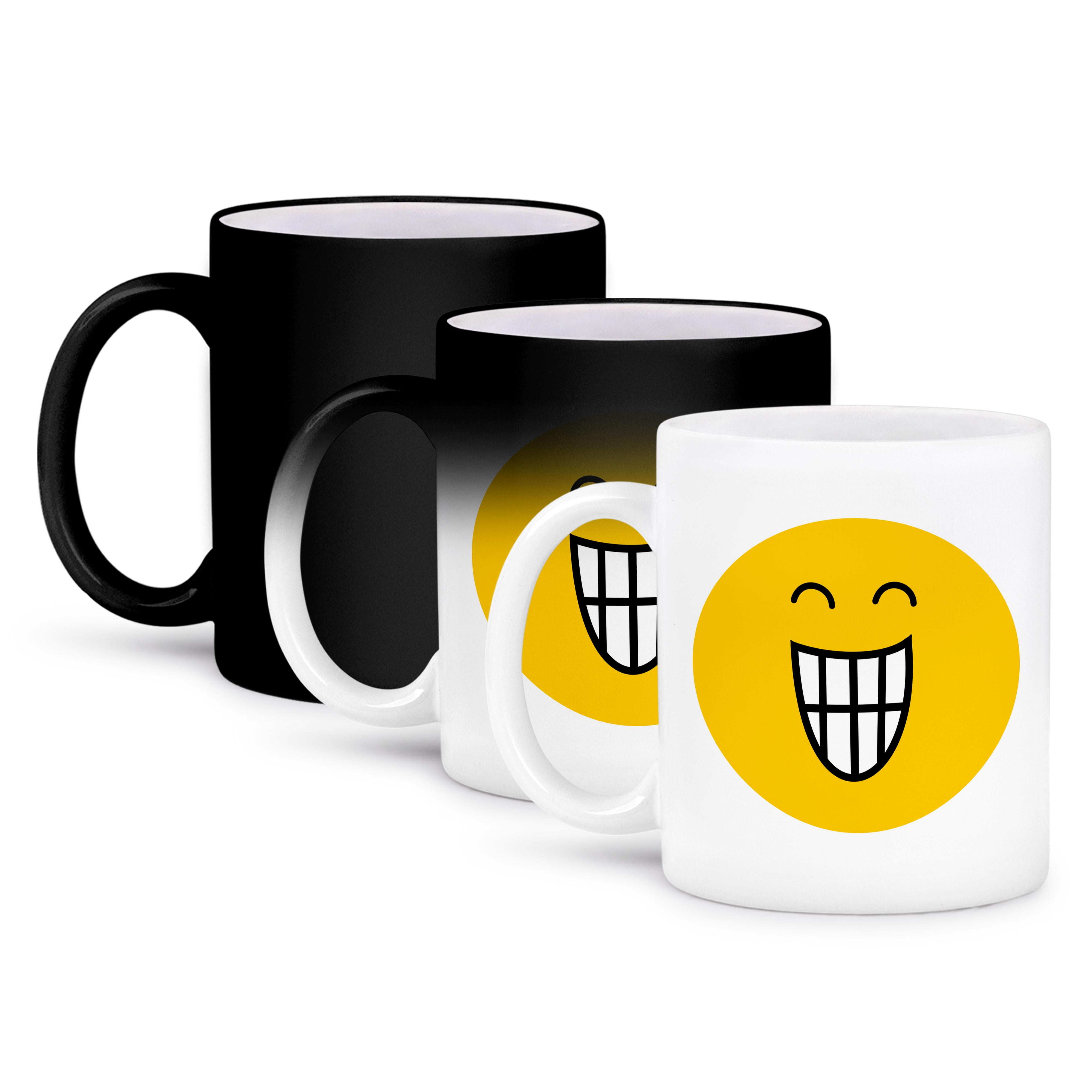 3dRose, Happy smiling face with cheeky toothy grin - yellow laughing ...