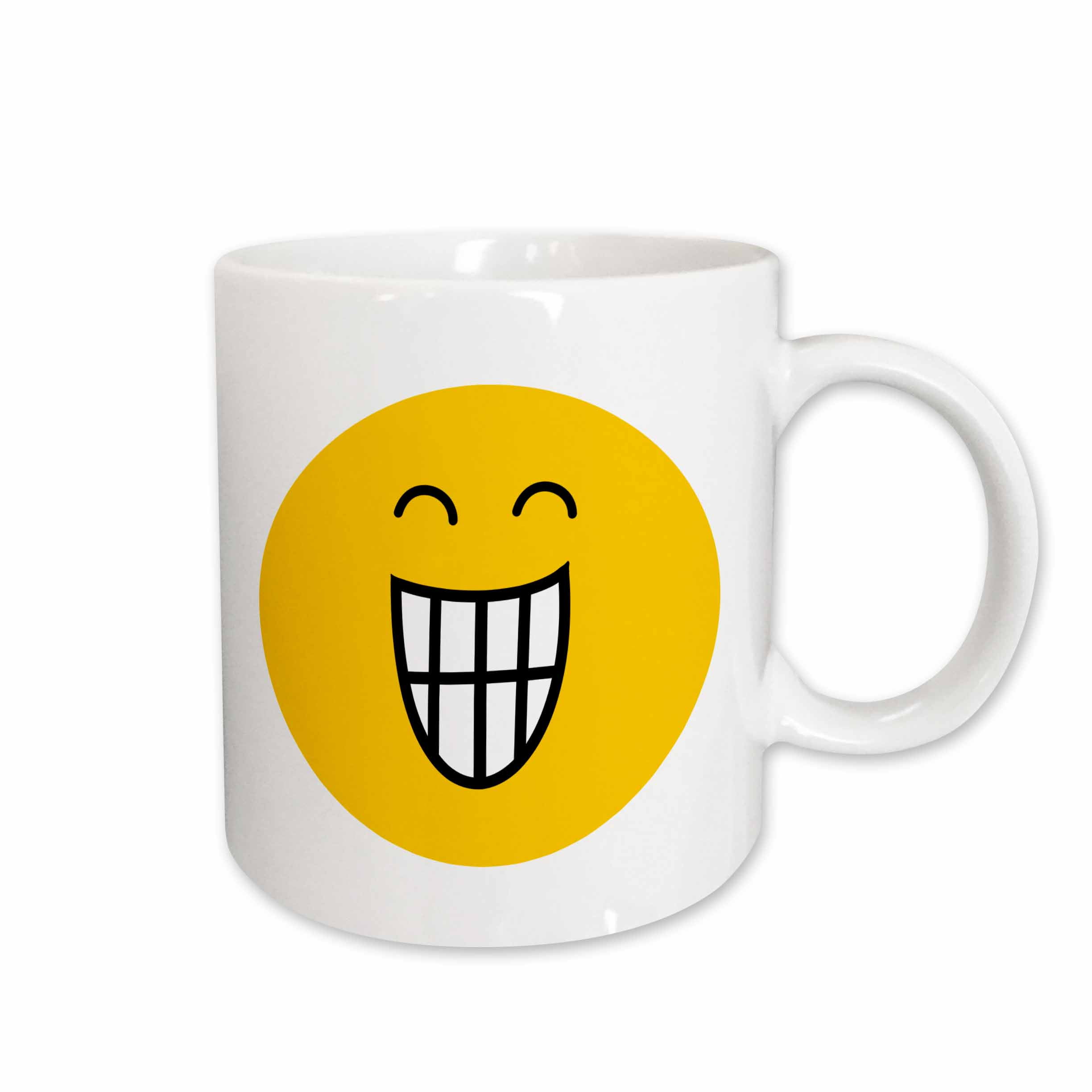 Happy smiling face with cheeky toothy grin - yellow laughing ...