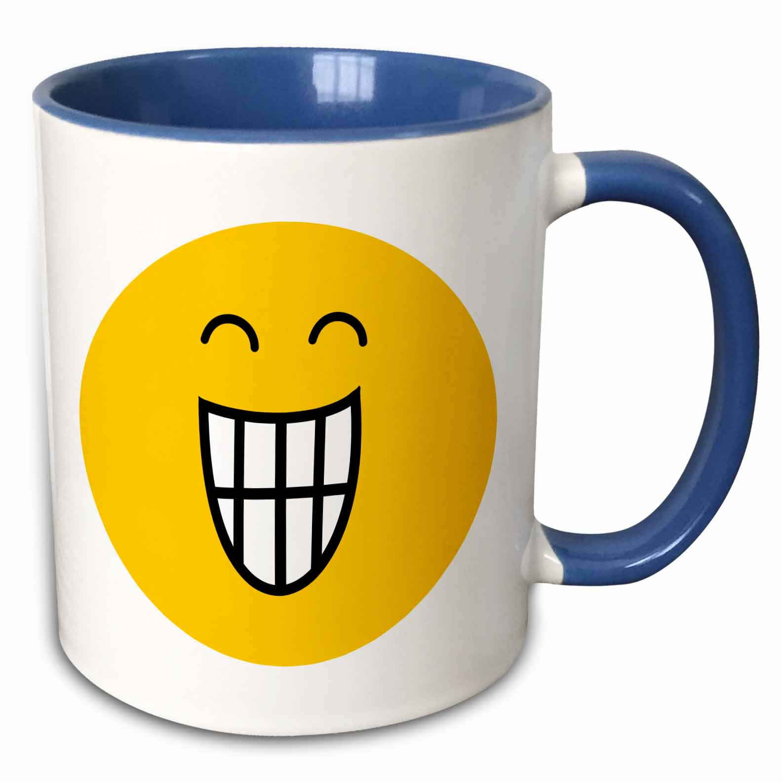 Happy smiling face with cheeky toothy grin - yellow laughing ...