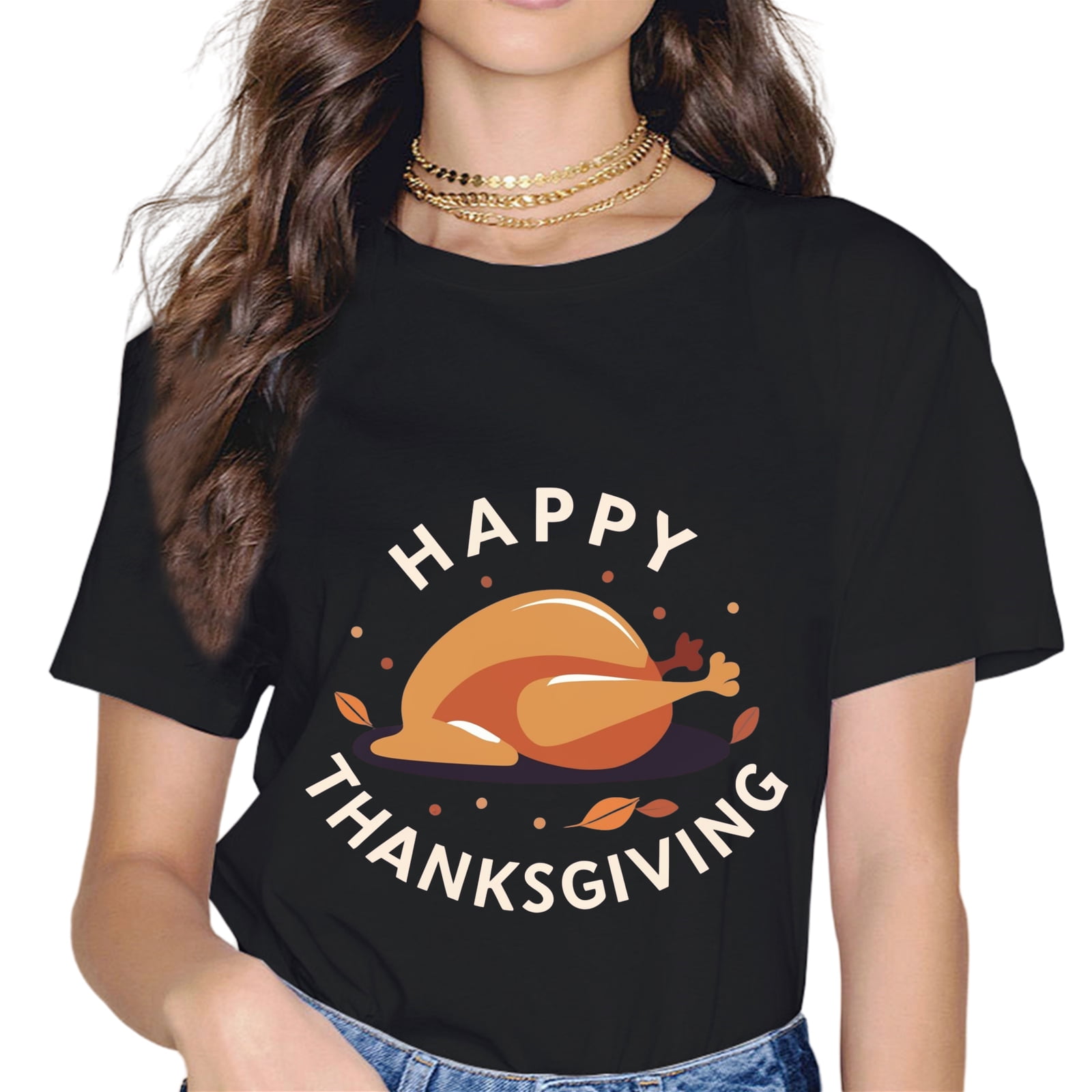 Happy thanksgiving for turkey day family dinner T-Shirt - Walmart.com