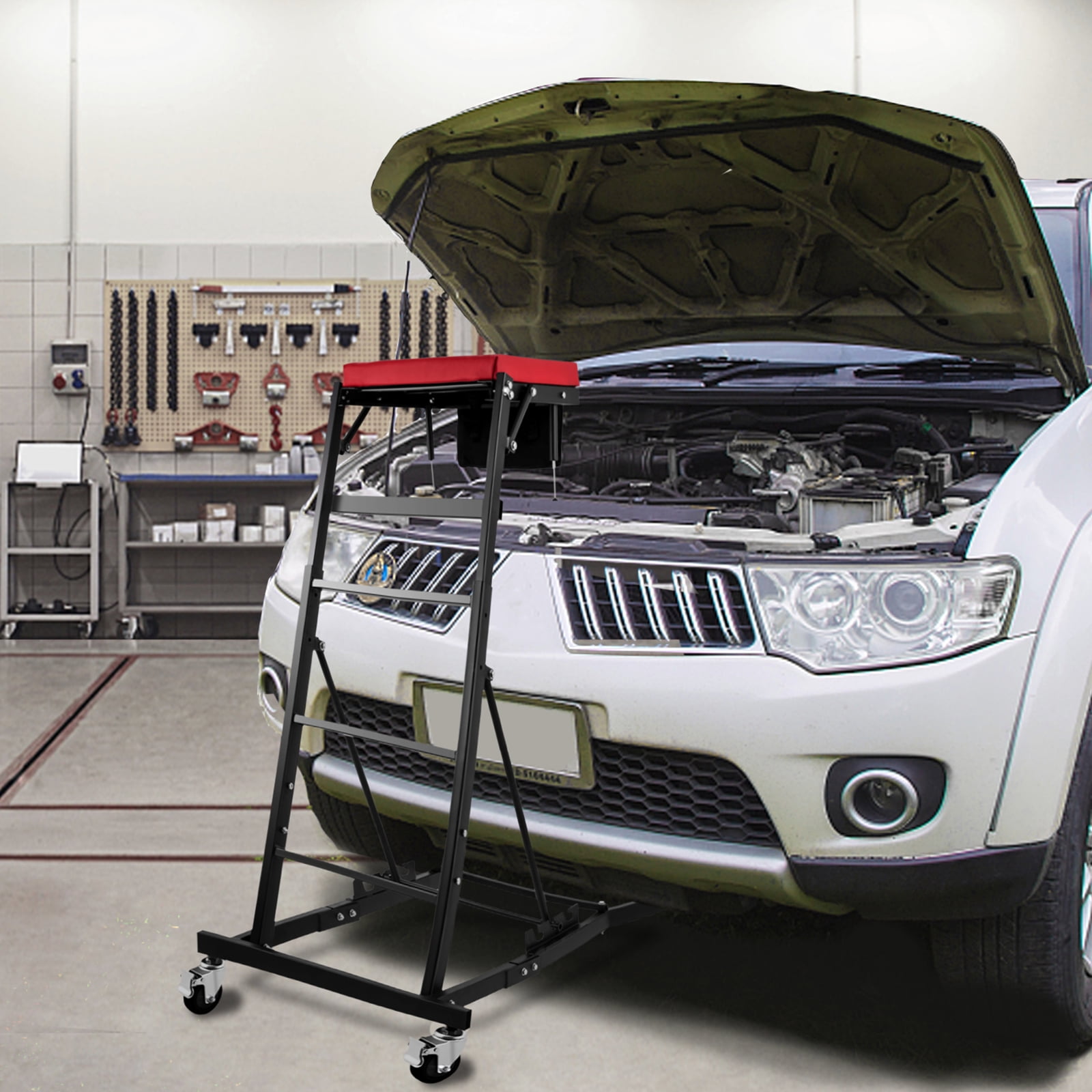 Happybuy 400lbs Folding Mechanic Roller, Heavy Duty Overhead Adjustable ...