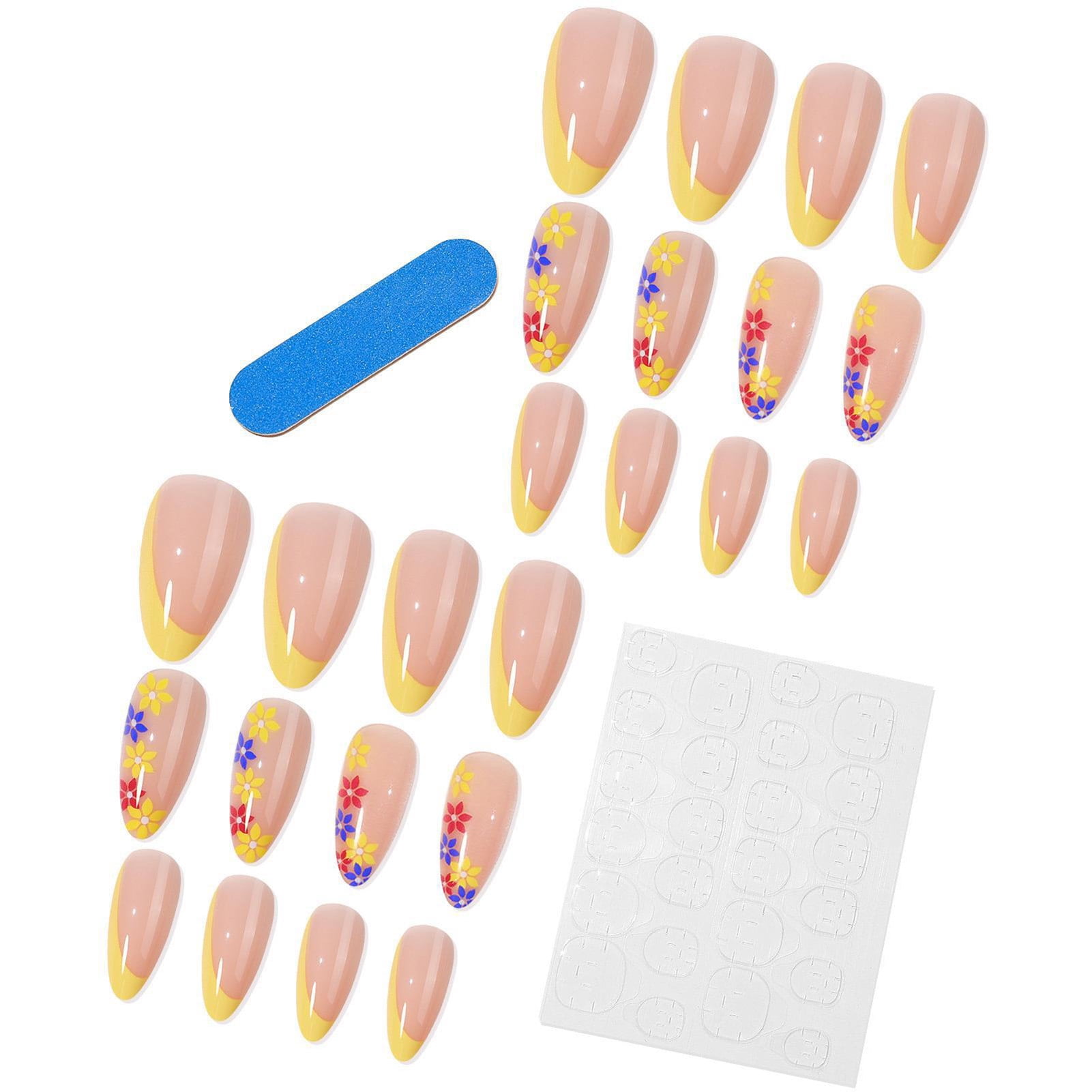 Happydeer 1 Set Fake Nails Ultra-Thin Removable Stunning Visual Effect ...