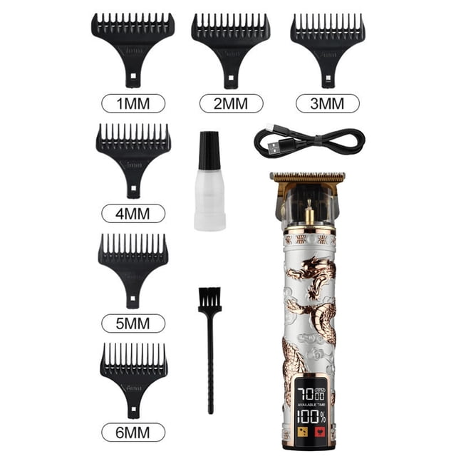 Happydeer 1 Set LCD Hair Clipper Set Professional Carved Haircutting ...