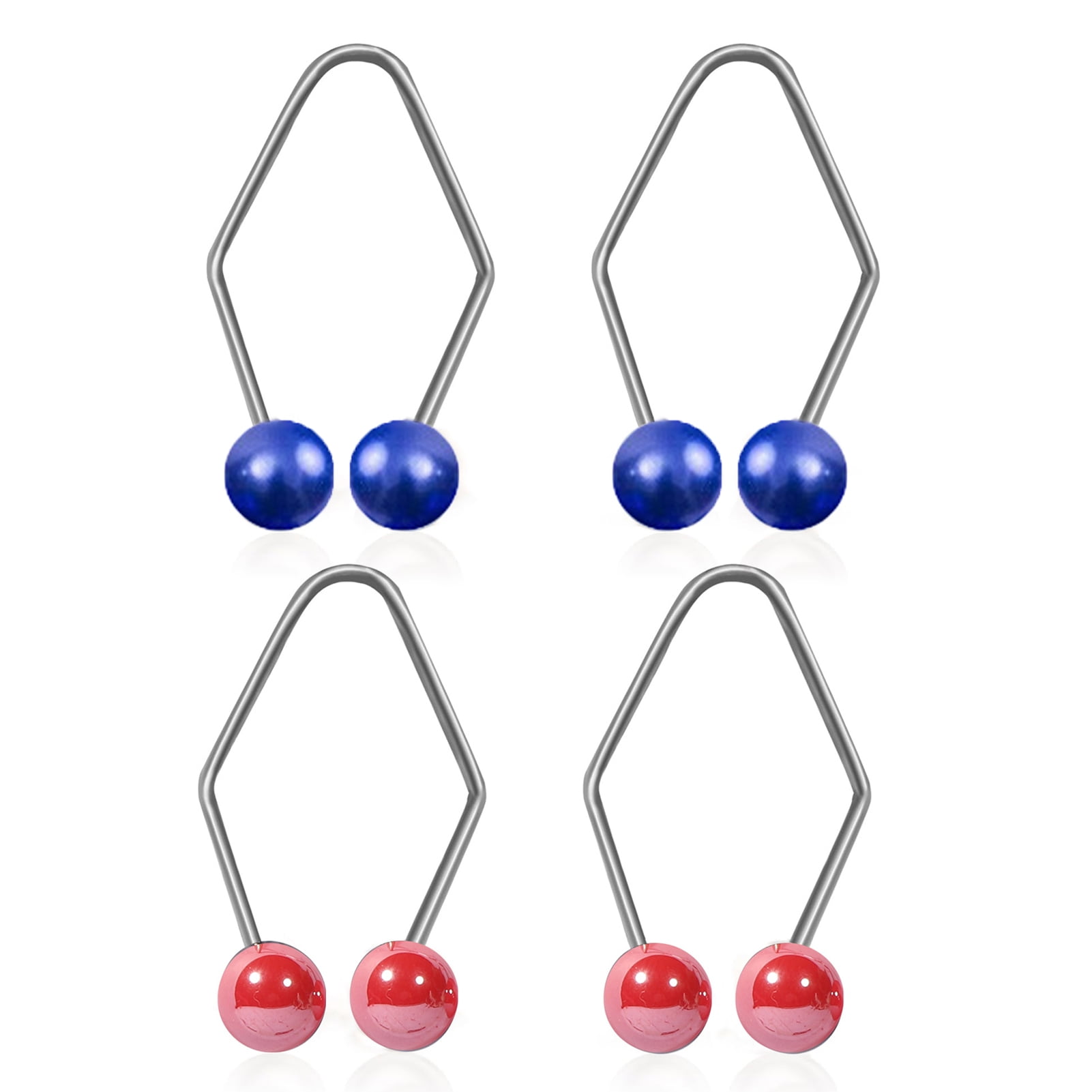 Happydeer 2 Pairs Stainless Steel Dimple Trainer Face Smile Natural ...